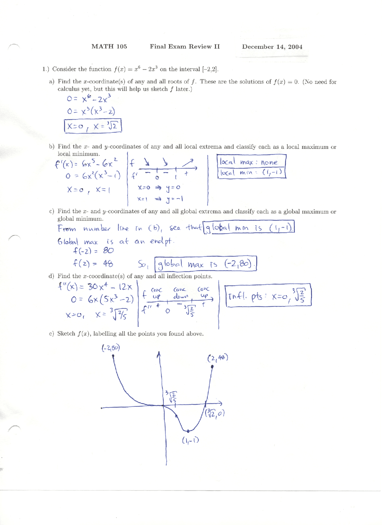 Labelling - Calculus - Solved Exam - Docsity
