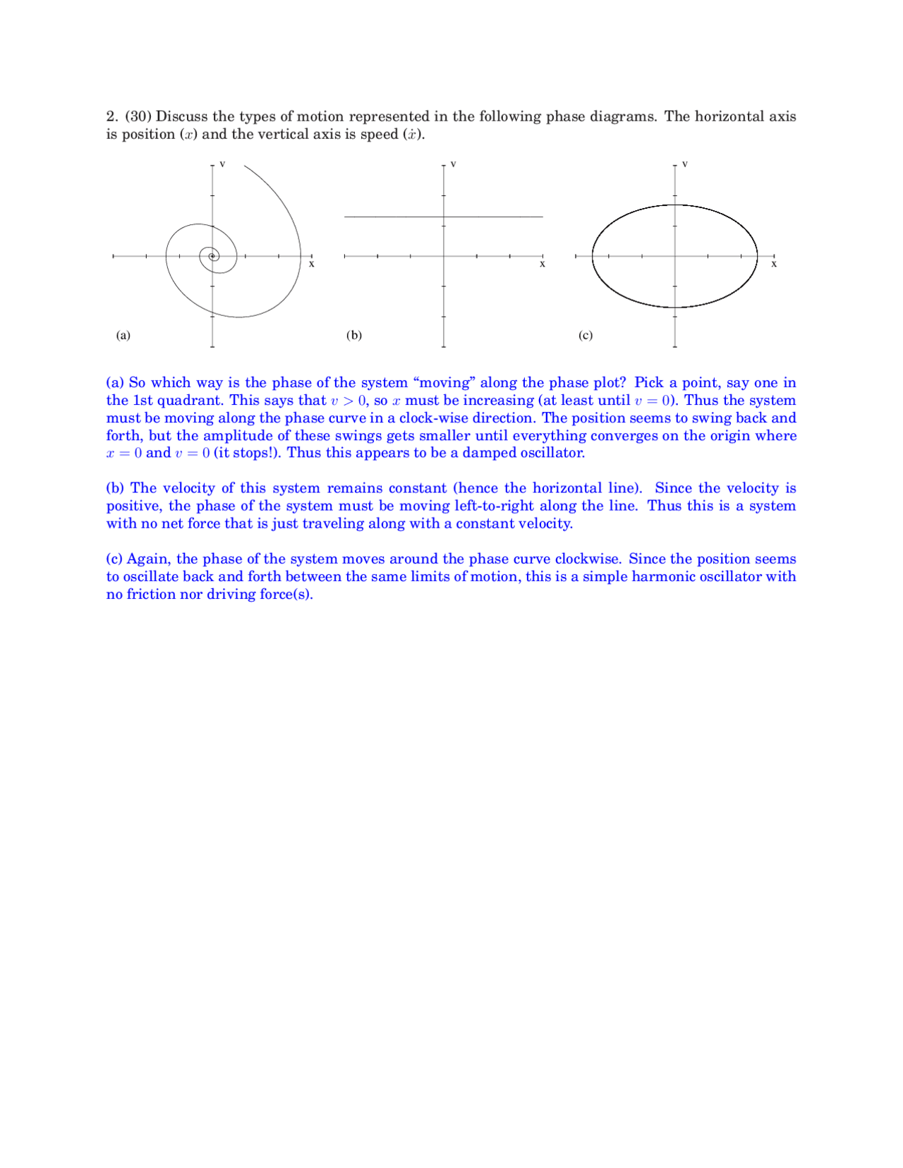 Types of Motion - Classical Mechanics - Solved Exam - Docsity