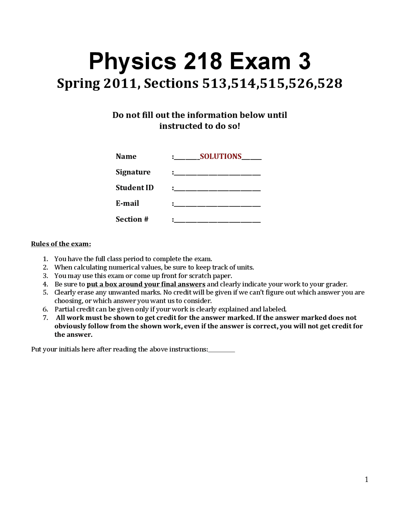 Momentum and Collisions - Classical Mechanics - Solved Exam - Docsity
