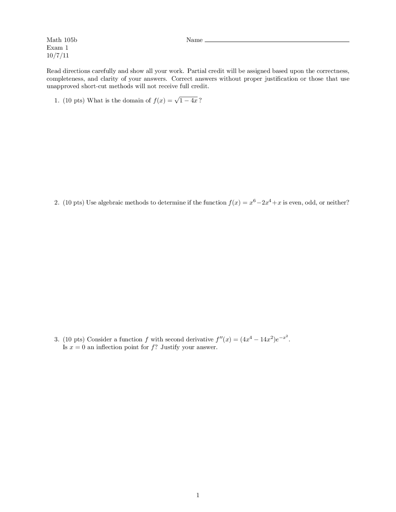 Short Cut Methods Calculus Exam Docsity