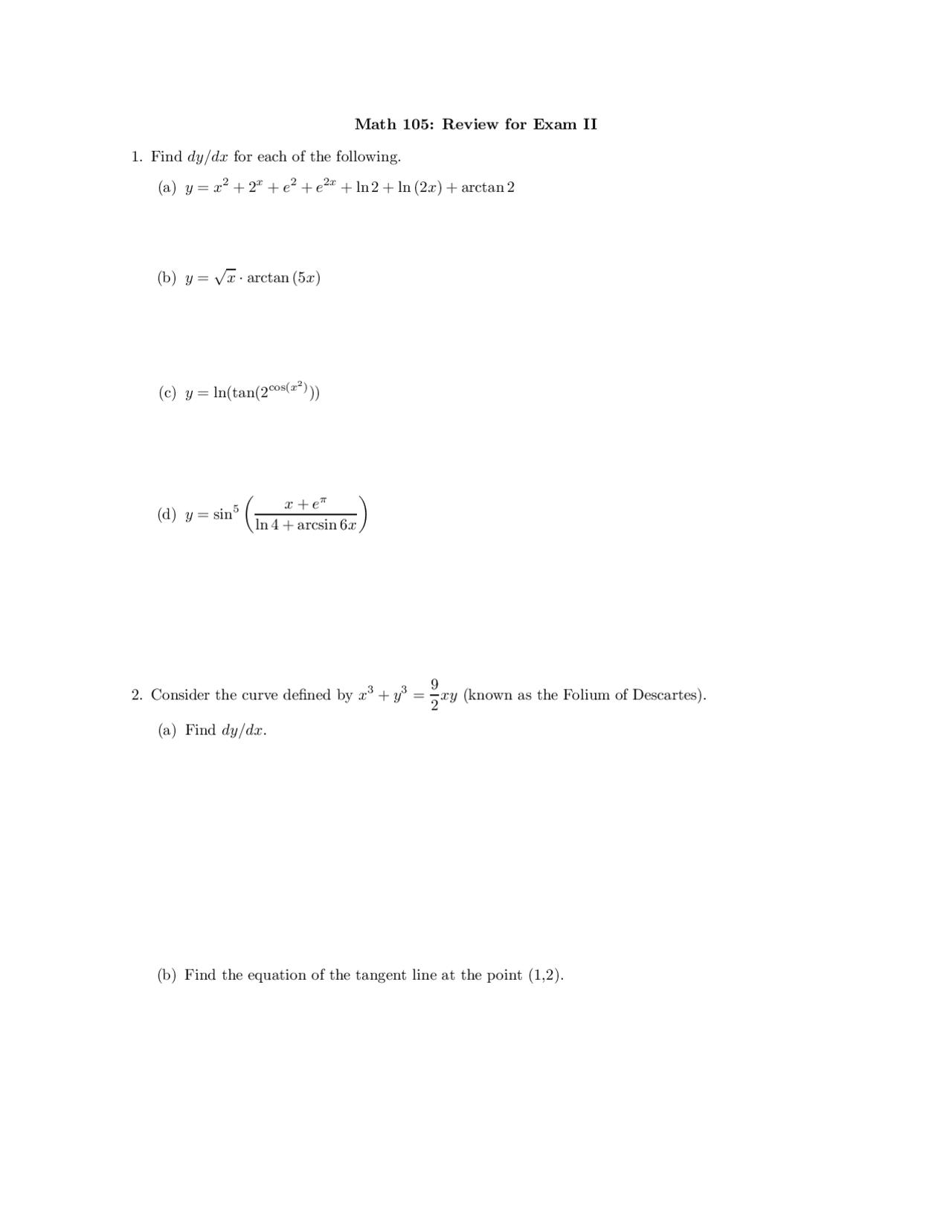 Simplified - Calculus - Exam - Docsity
