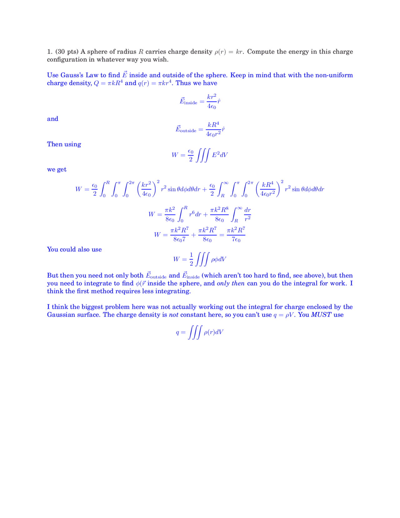 Charge Configuration Electromagnetic Fields Solved Exam Docsity