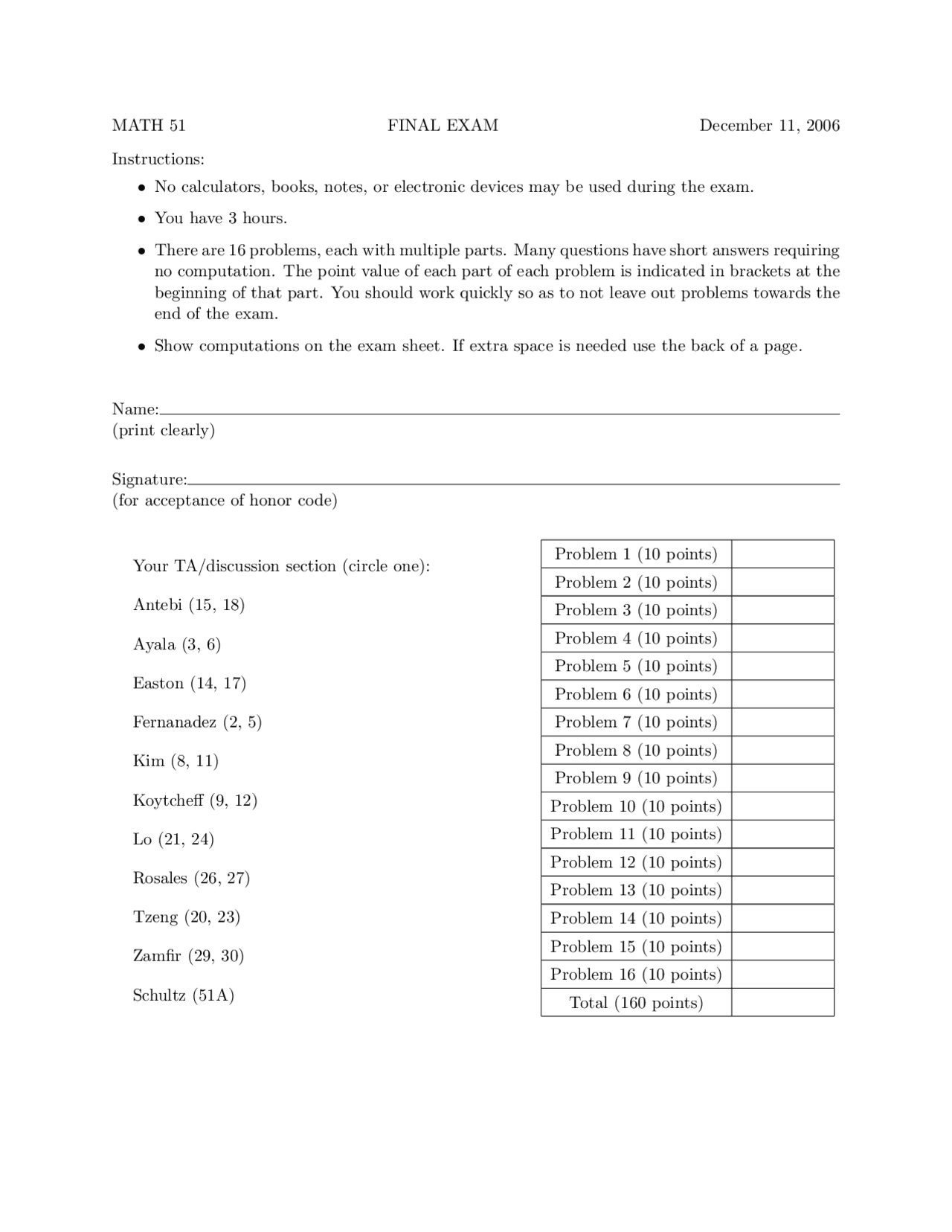 Solutions Linear Algebra And Multivariable Calculus Final Exam