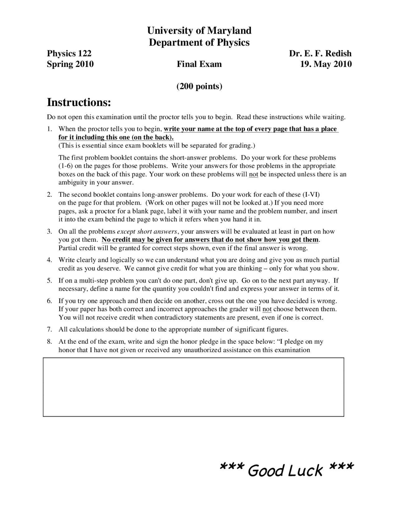 Electrostatic Potential Fundamental Of Physics Past Exam Docsity