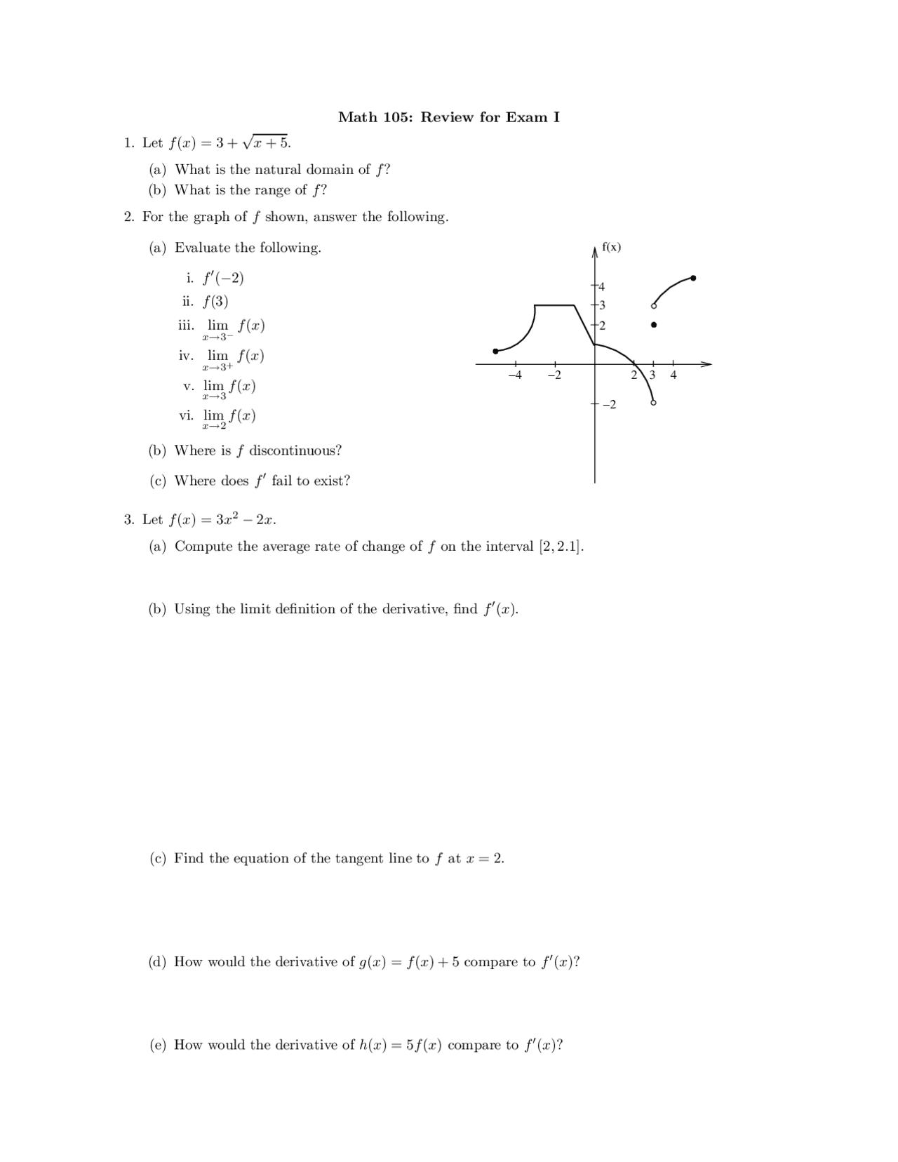 Range - Calculus - Exam - Docsity
