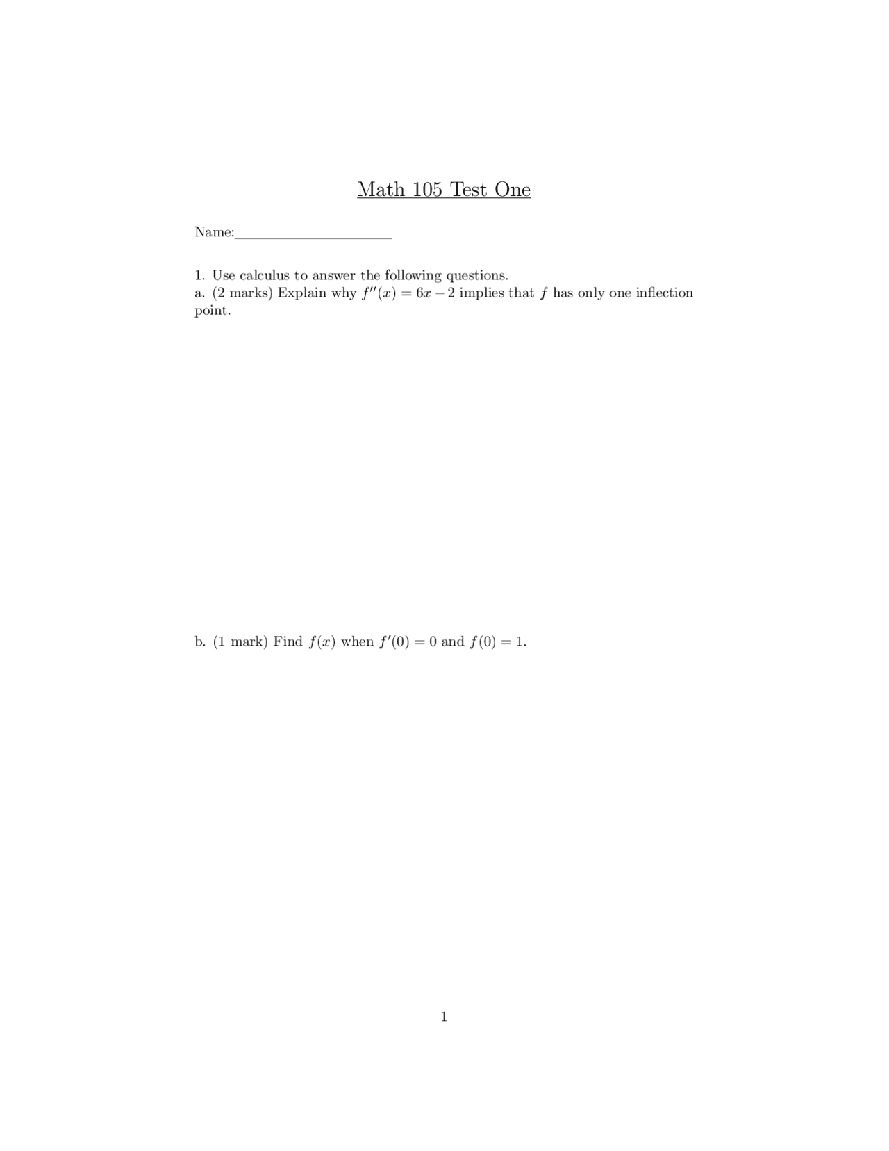 Implies Calculus Exam Docsity
