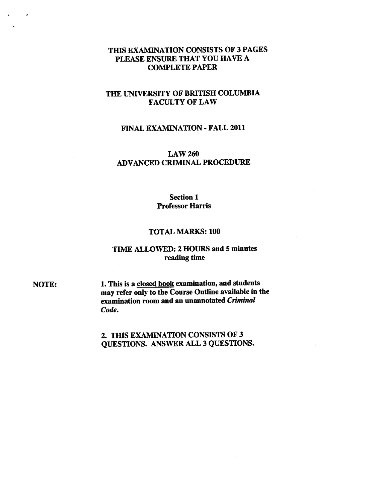 Charging Sheet - Advanced Criminal Procedure - Exam - Docsity