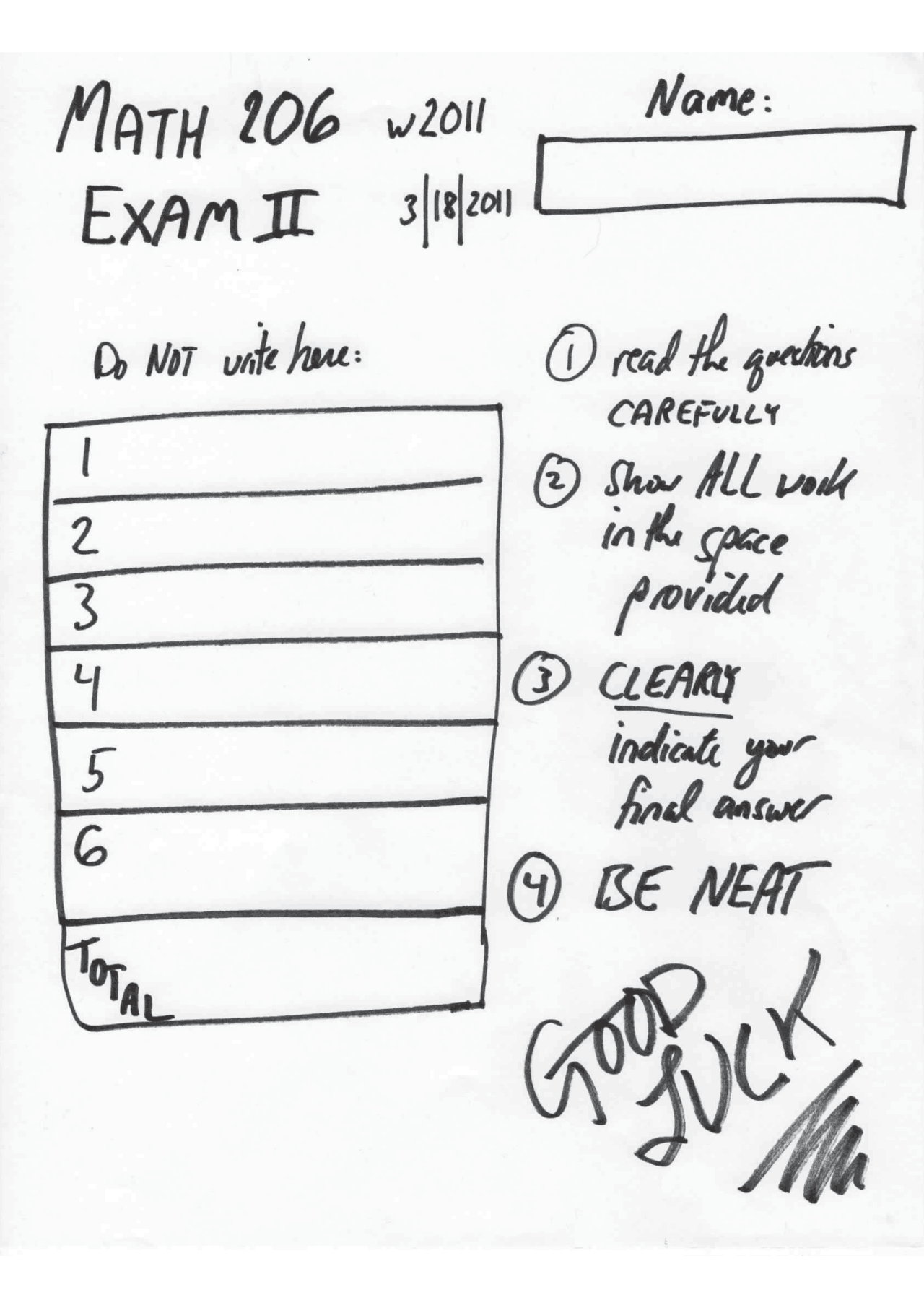 Equation Multivariable Solved Exam Docsity