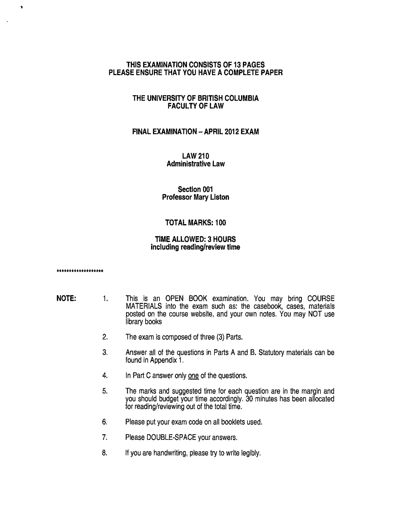 Administrative Contract - Administrative Law - Exam | Exams ...