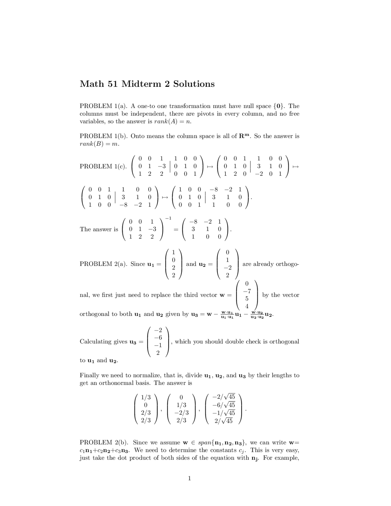 Transformation Linear Algebra And Multivariable Calculus Second