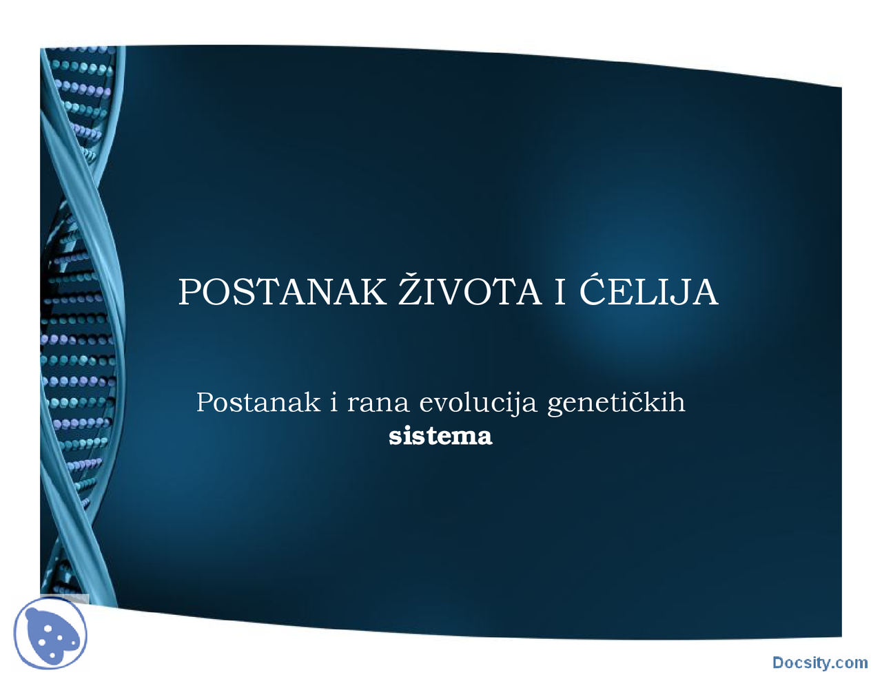 POSTANAK ZIVOTA2-slajdovi-Evolucija | Slajdovi' predlog Teorije ...