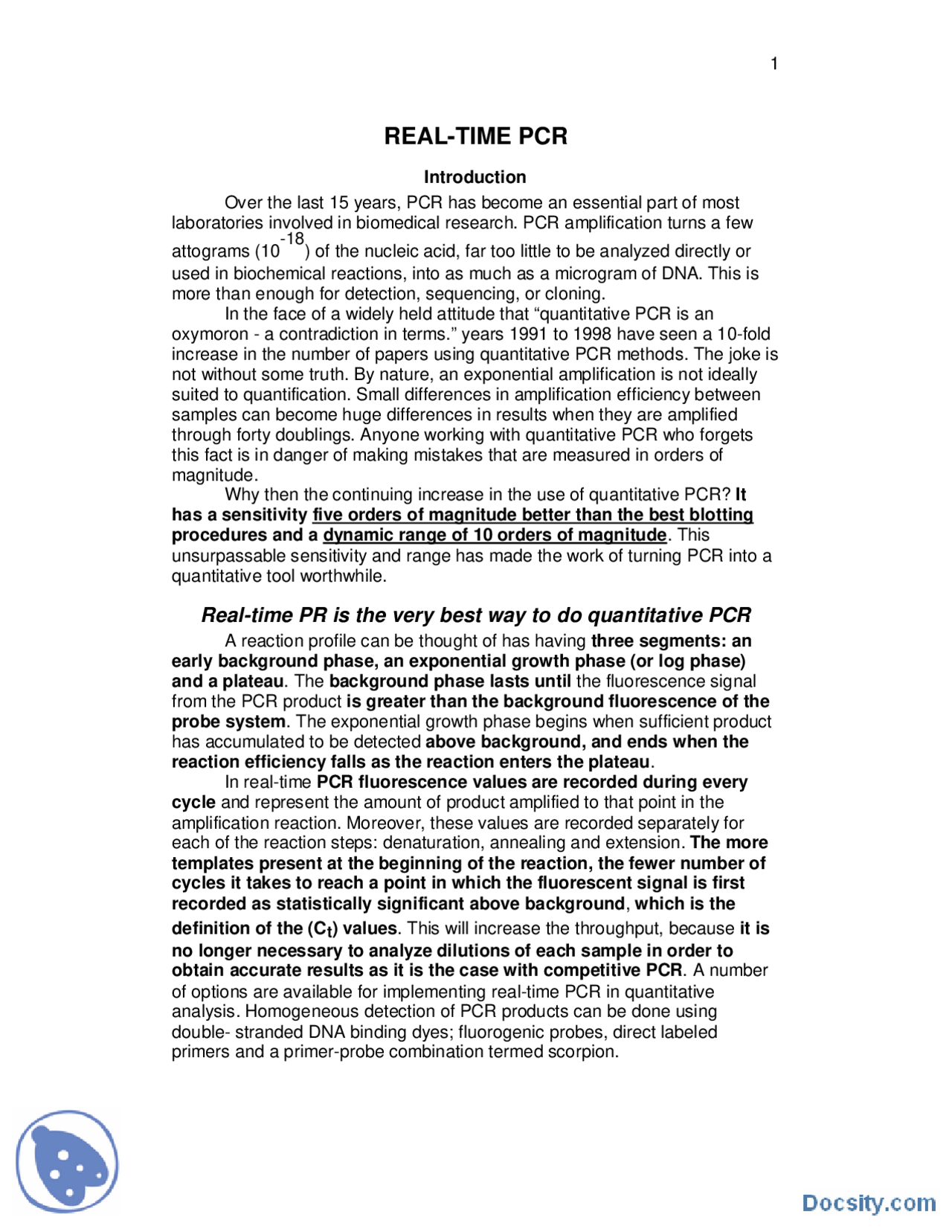 REAL-TIME PCR-skripta-predavanje | Rezime' predlog Biologija ćelije ...