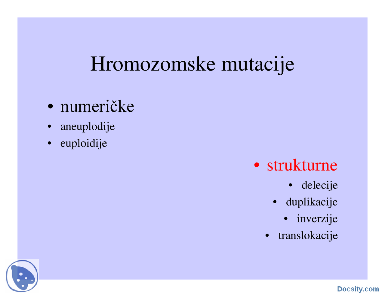 Hromozomske Mutacije Slajdovi Principi Genetike Slajdovi Predlog