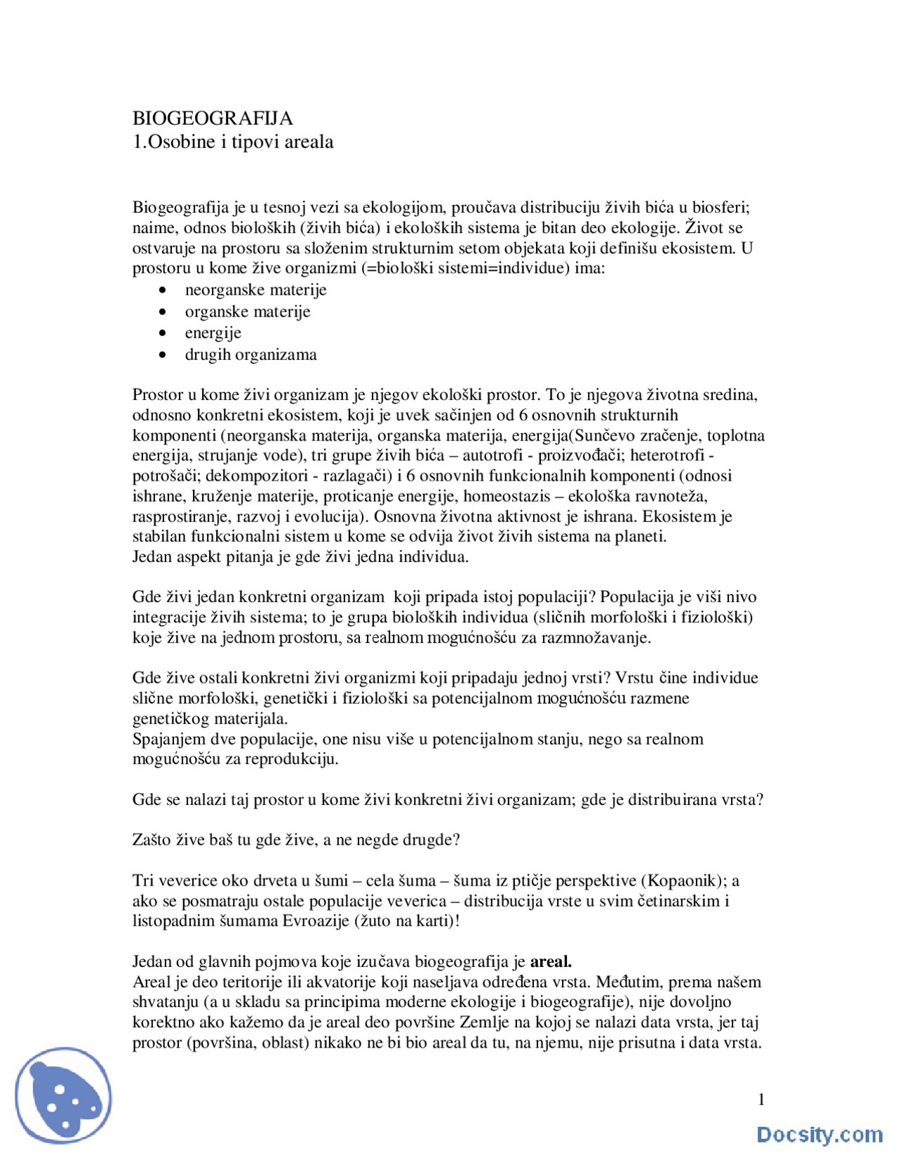 Principi Ekologije Skripta Ekologija Molekularna Biologija 2 Rezime