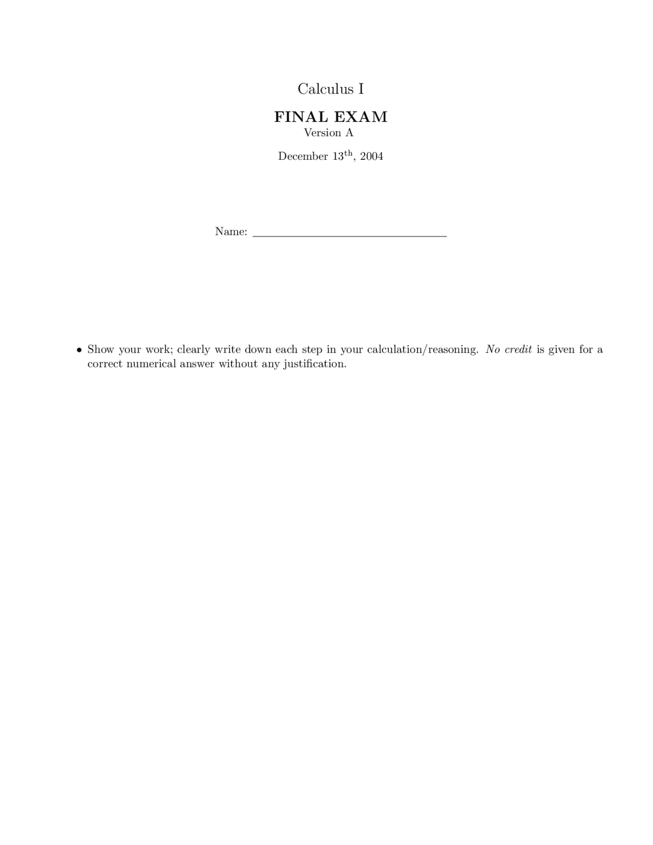 Implicit Differentiation Calculus I Exam Docsity