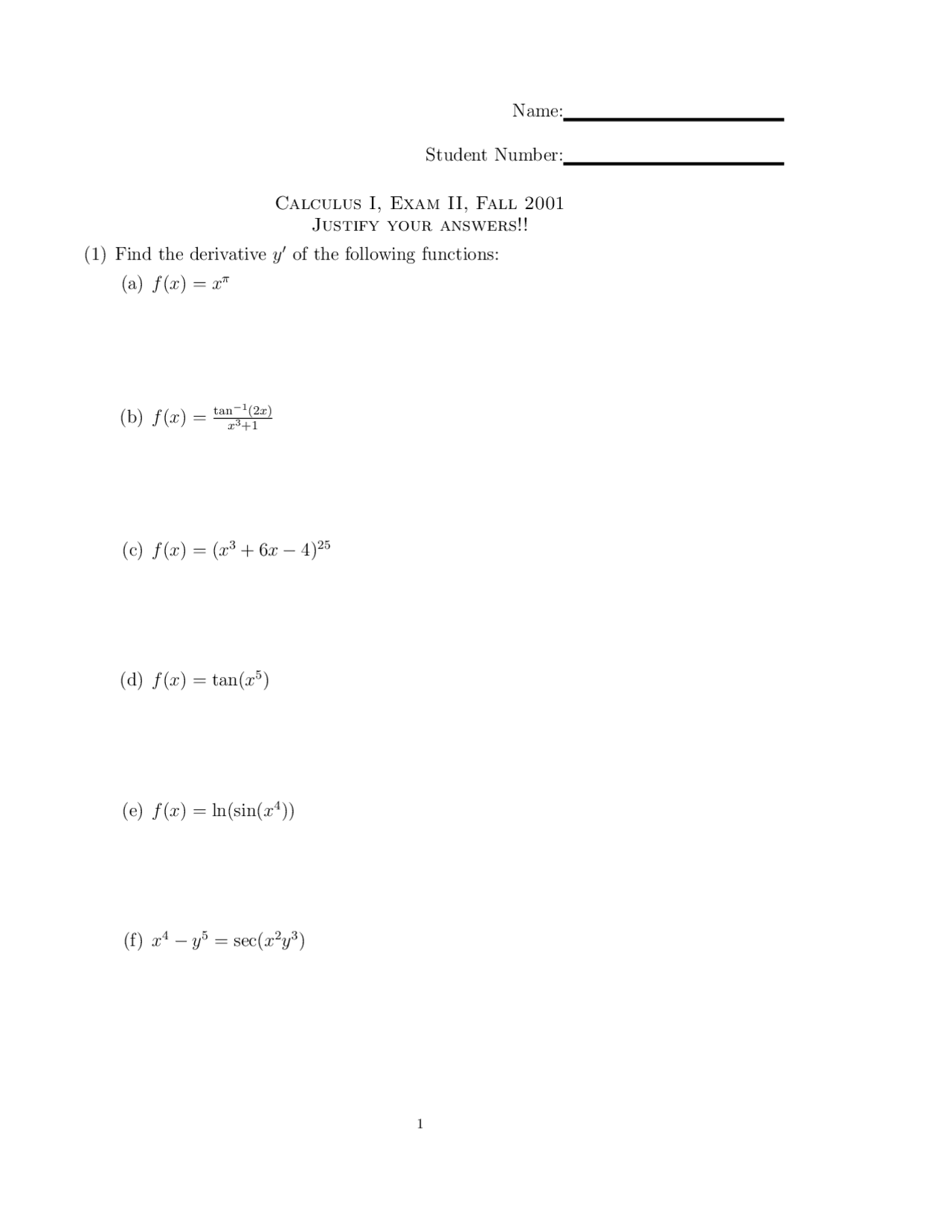 Maximal Surface Area Calculus I Exam Docsity