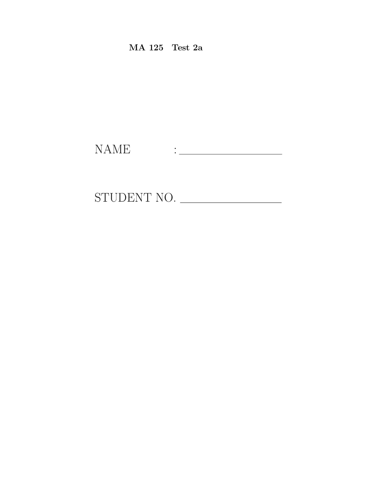 Tangent Line To Curve Calculus I Exam Docsity