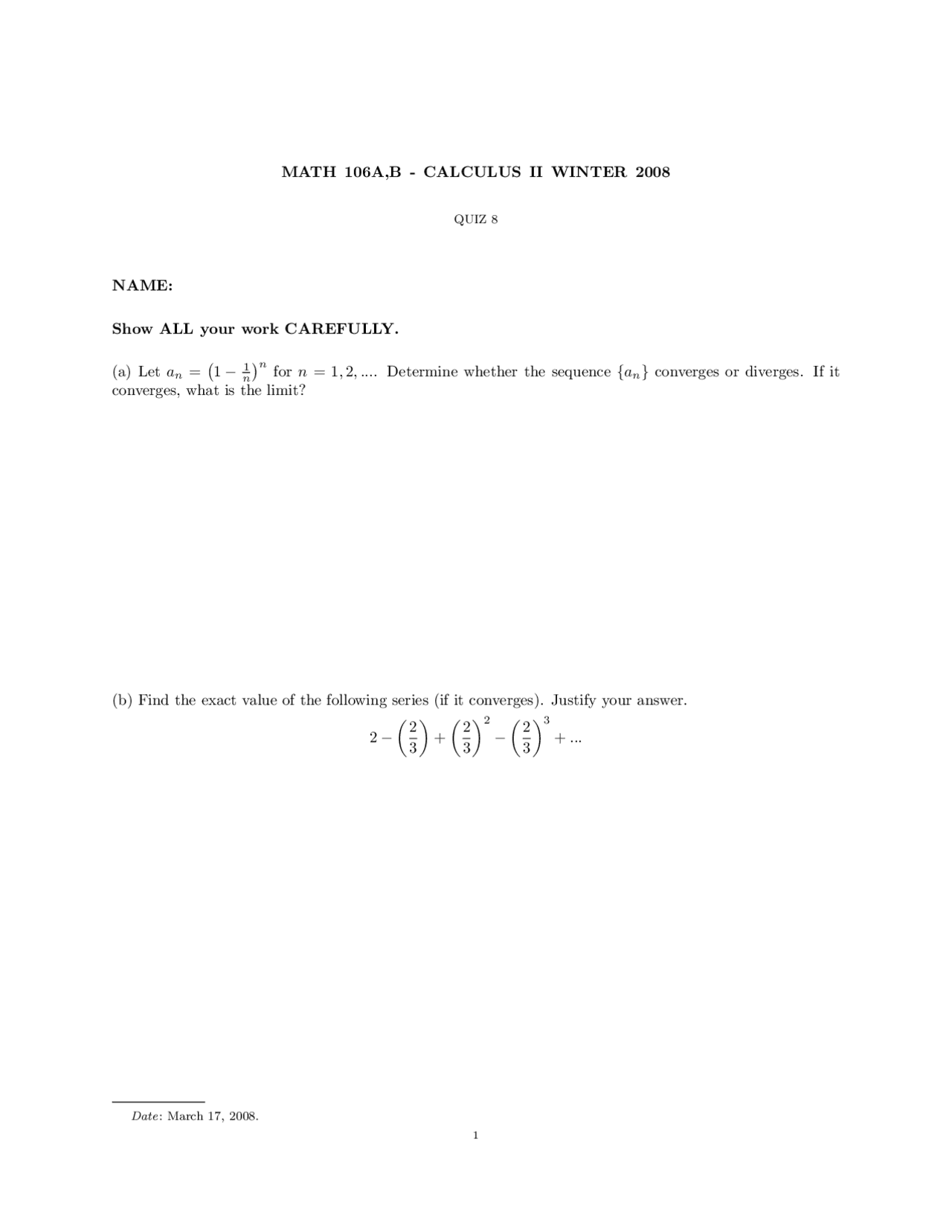 Determine Calculus Quiz Docsity