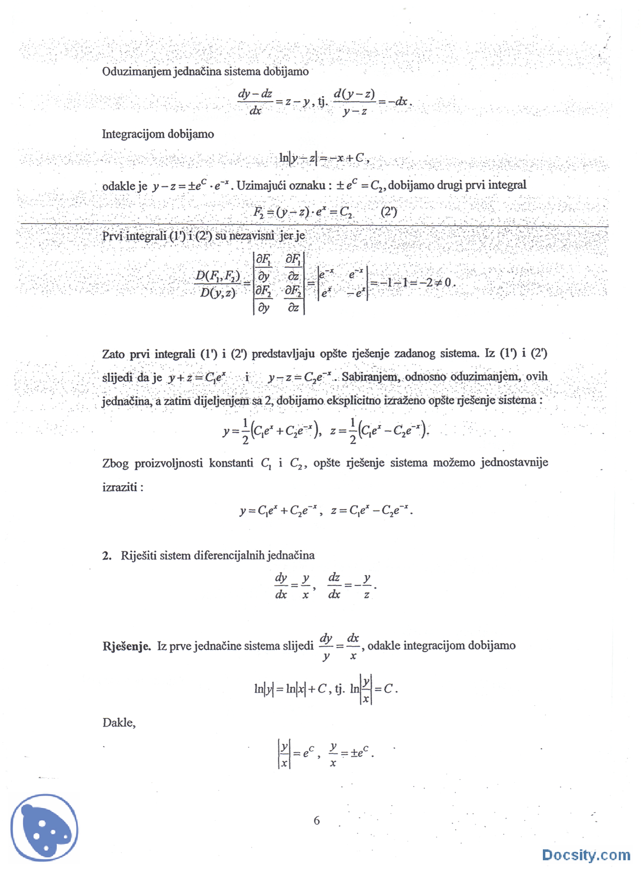 Sistemi diferencijalnih jednacina-Skripta-Matematika 3-Matematika (6) | Rezime od Matematika ...