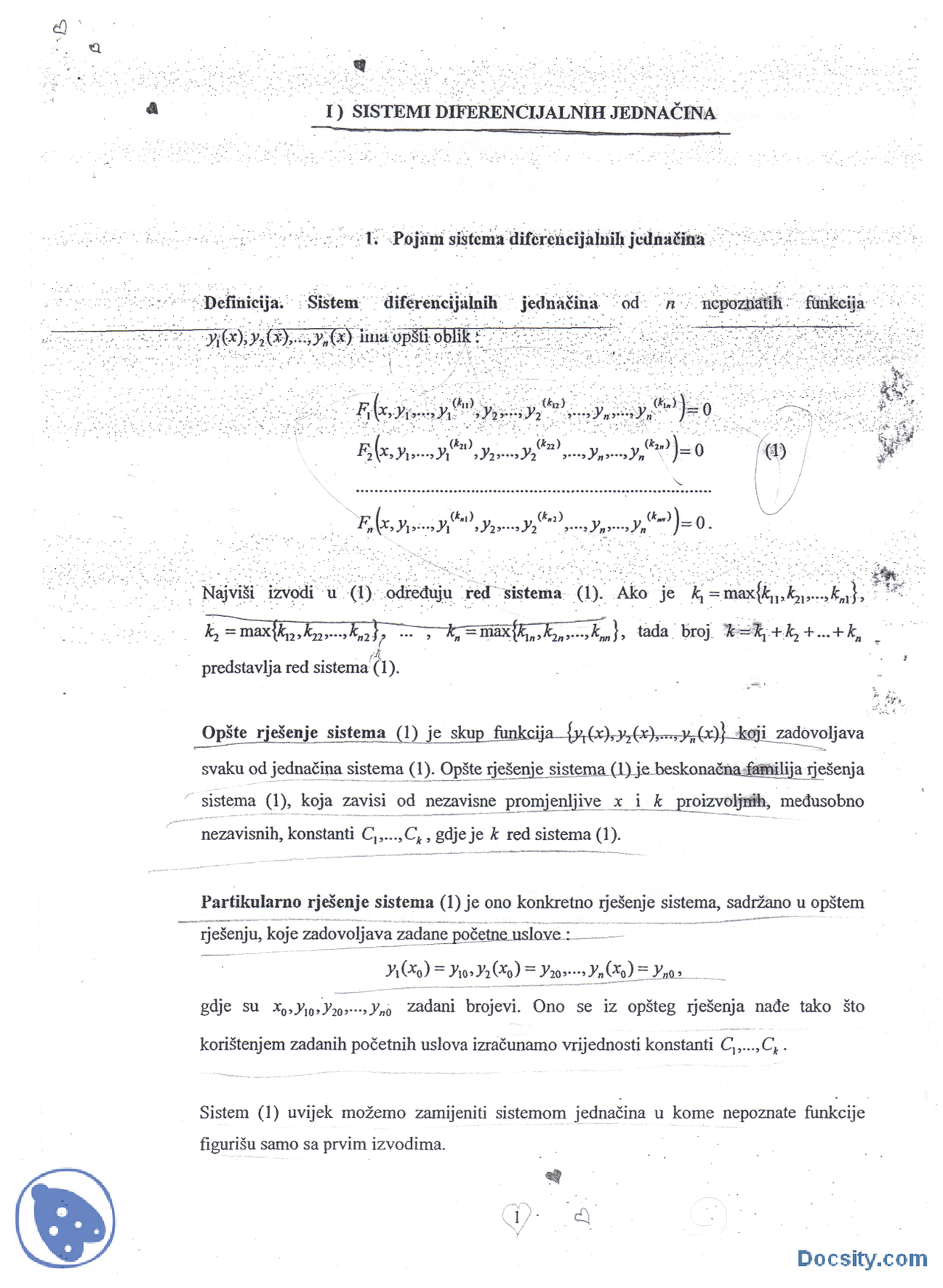 Sistemi diferencijalnih jednacina-Skripta-Matematika 3-Matematika (1) | Rezime' predlog ...