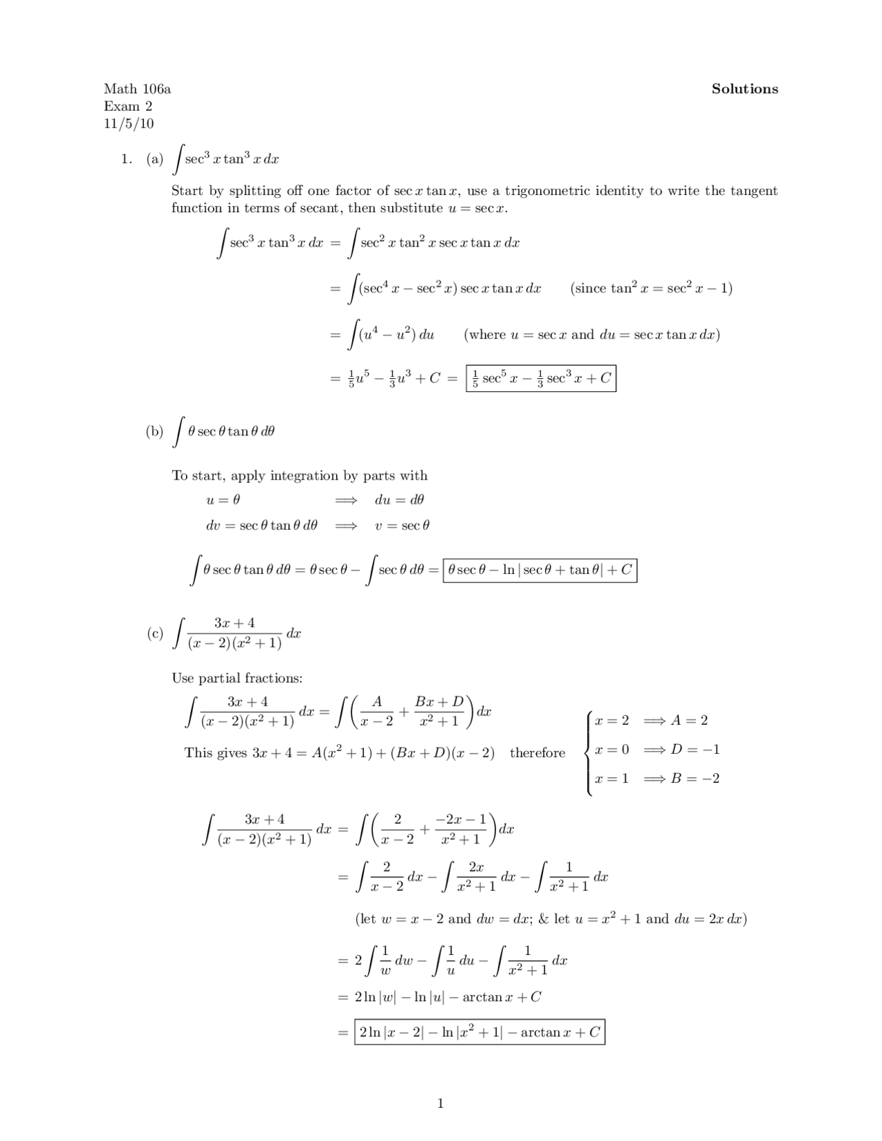 Ellipse - Calculus - Solved Exam - Docsity