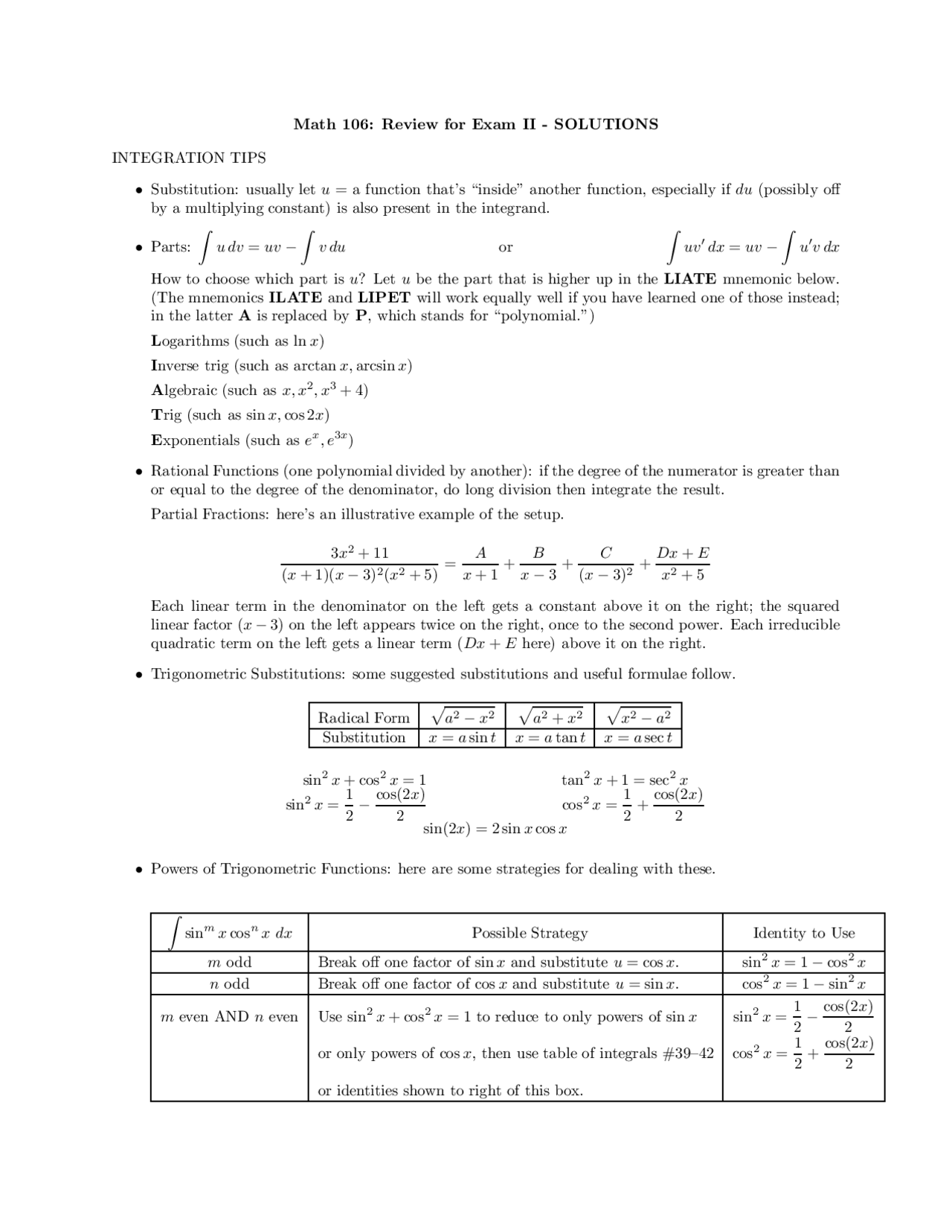 Long Division - Calculus - Solved Exam - Docsity