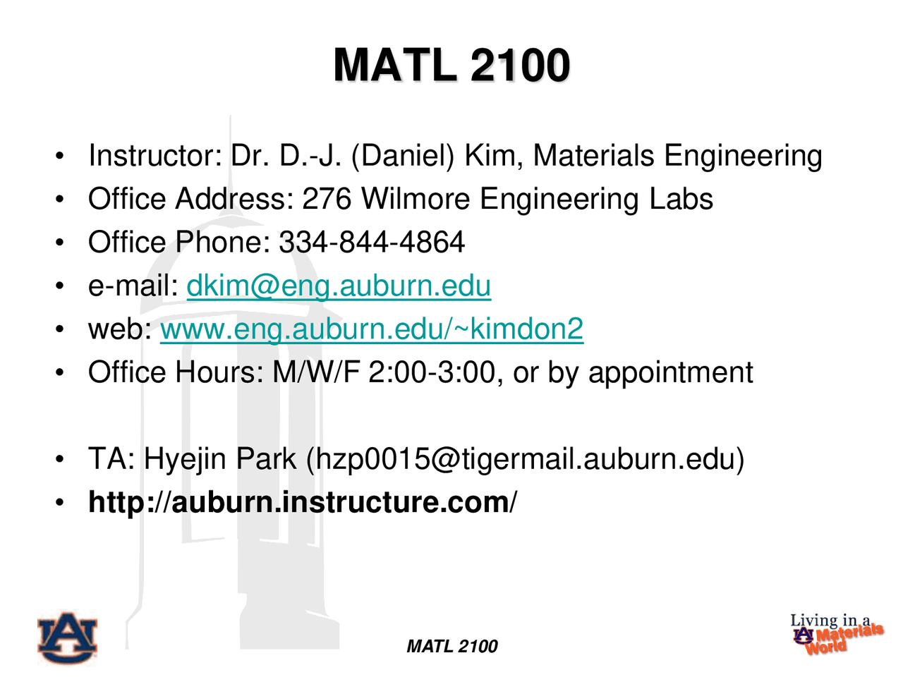 What is Material Science and Engineering? - Lecture Slides | MATL 2100 - Docsity