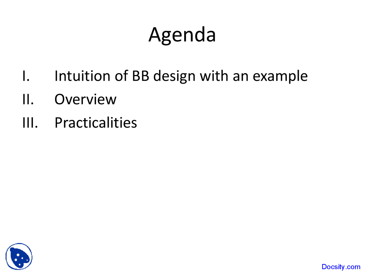 Agenda Embedded Intelligent Robotics Lecture Slides Docsity