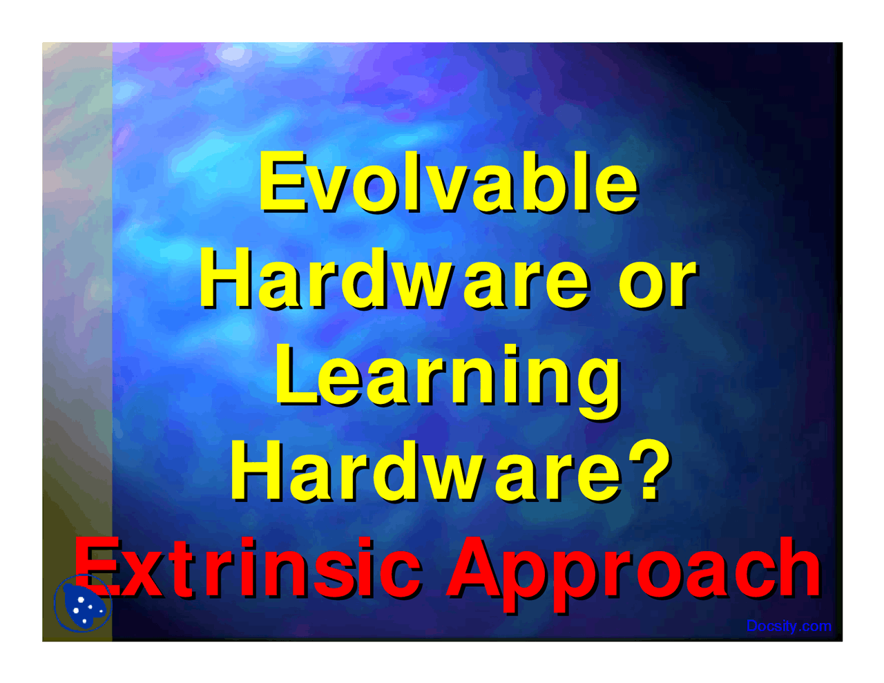 Hardware Embedded Intelligent Robotics Lecture Slides Docsity