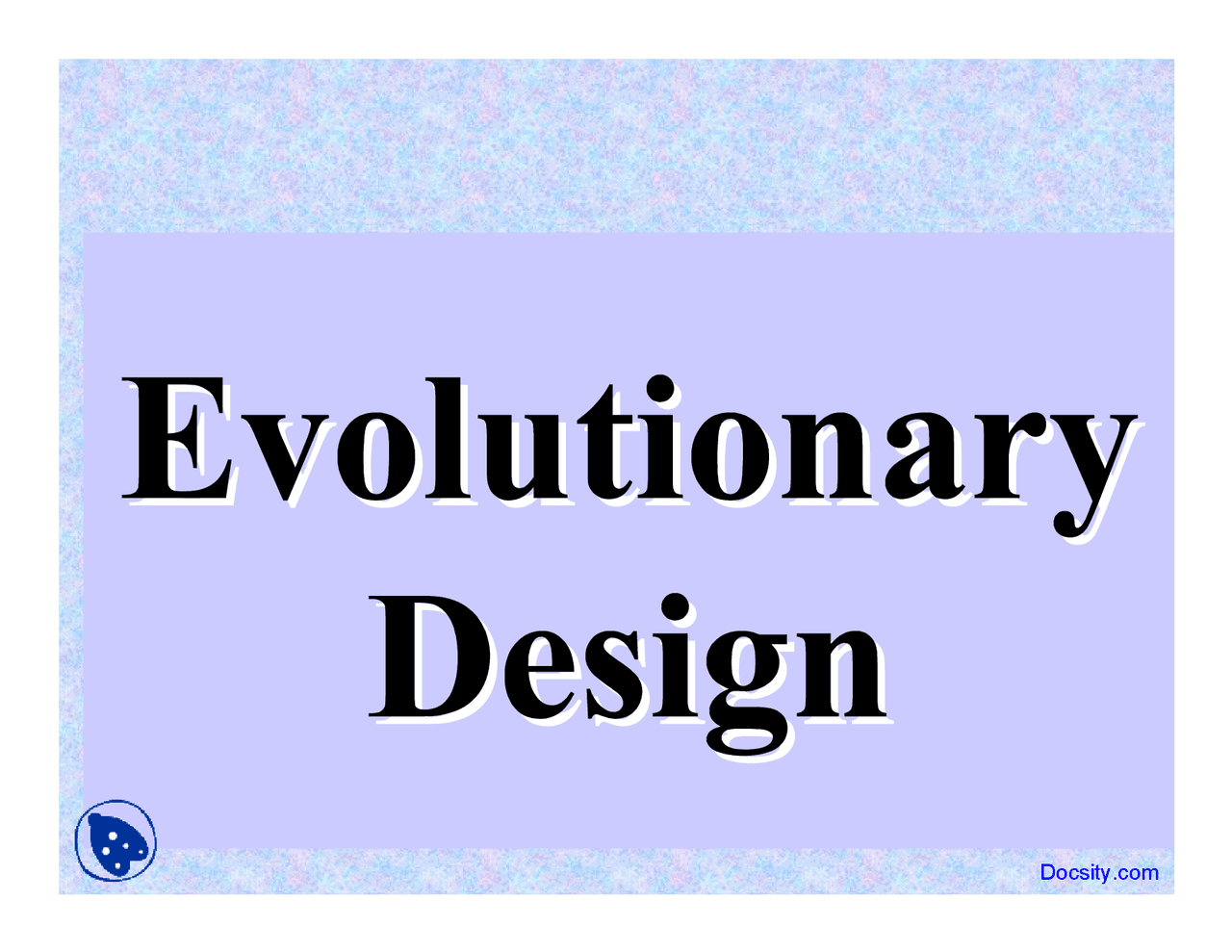Evolutionary Design Embedded Intelligent Robotics Lecture Slides