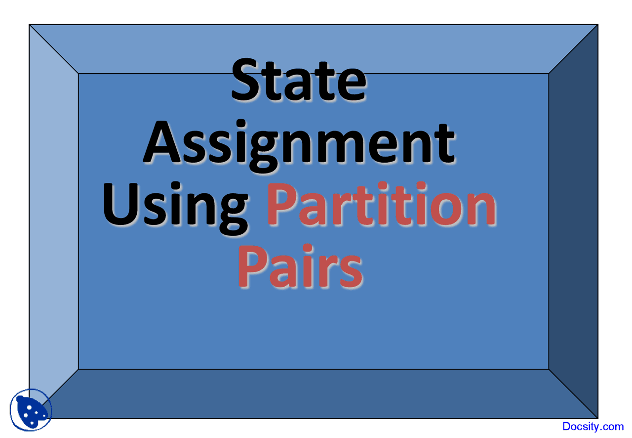 Partition Pairs Design Of Sequential Circuit Lecture Slides Docsity