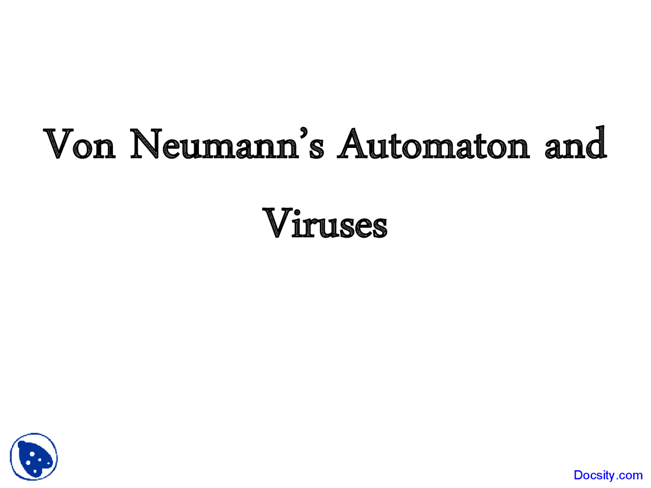Von Neumanns Automaton Design Of Sequential Circuit Lecture Slides Docsity