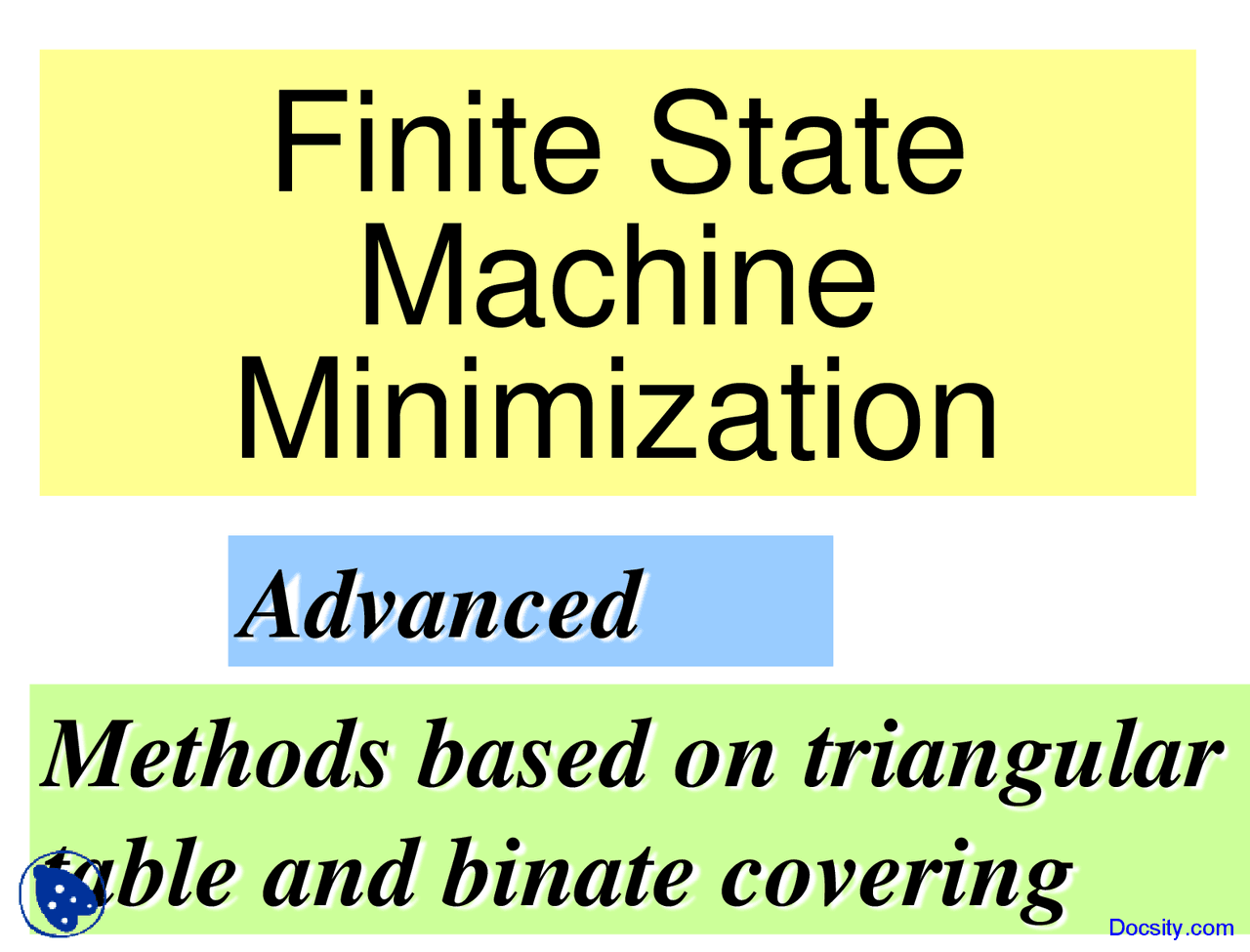 Finite State Machine Minimization Design Of Sequential Circuit Lecture Slides Slides