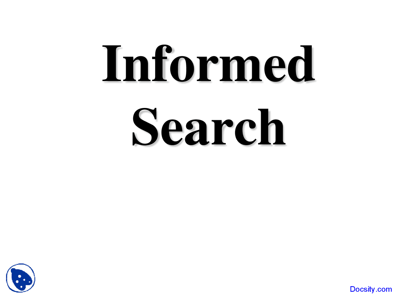 Search Embedded Intelligent Robotics Lecture Slides Docsity