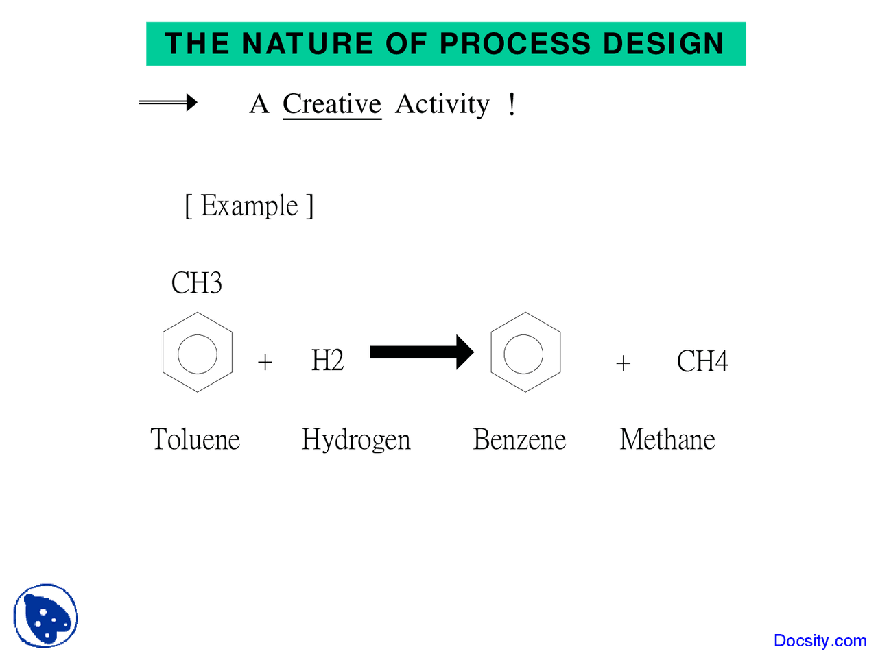 Nature of Process Design - Process Design - Lecture Slides - Docsity