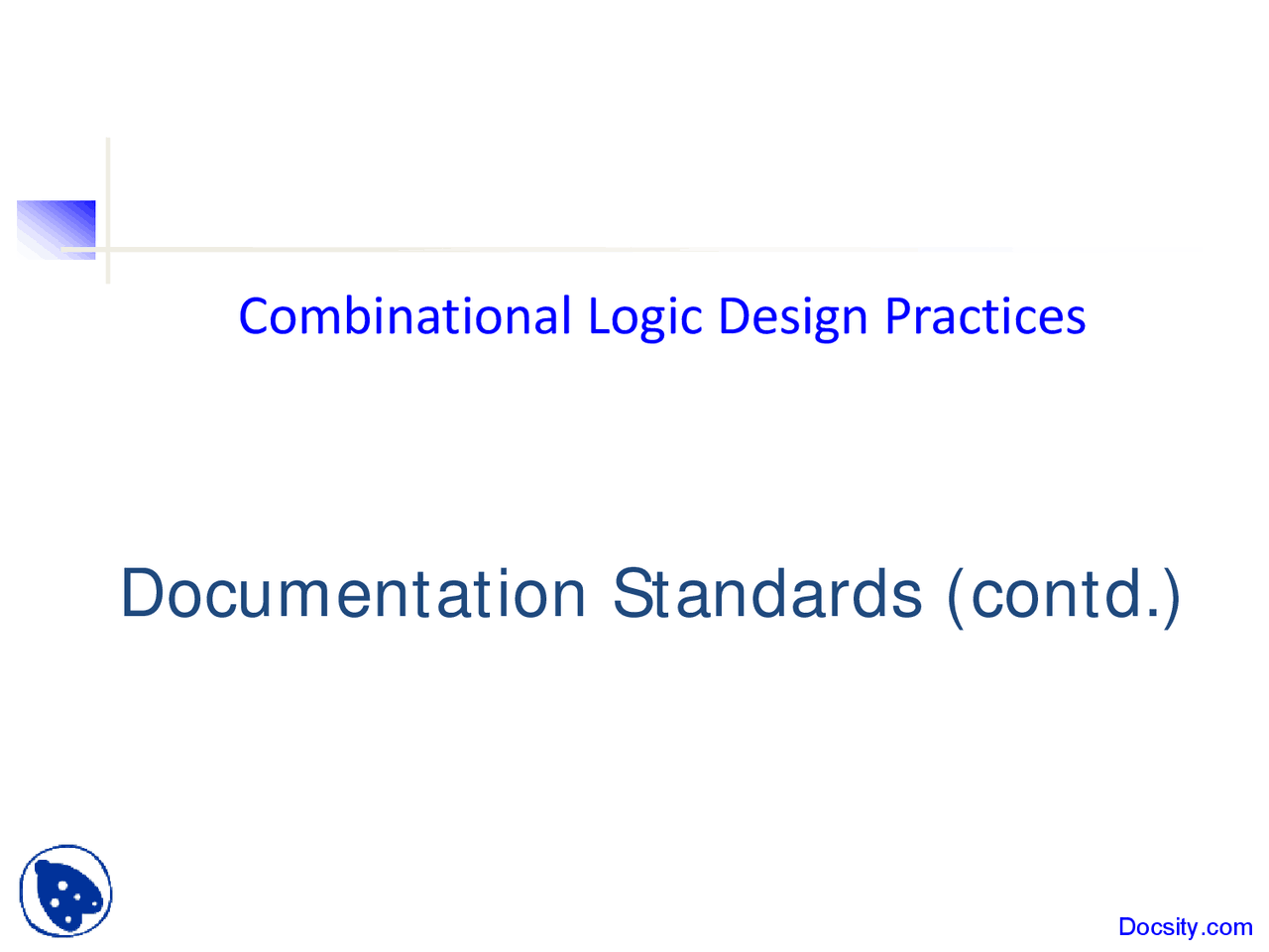 Design Practices Introduction To Digital Systems Lecture Slides