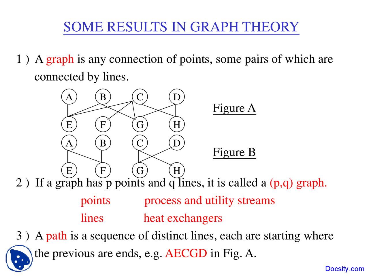 Graph Theory Process Design Lecture Slides Docsity
