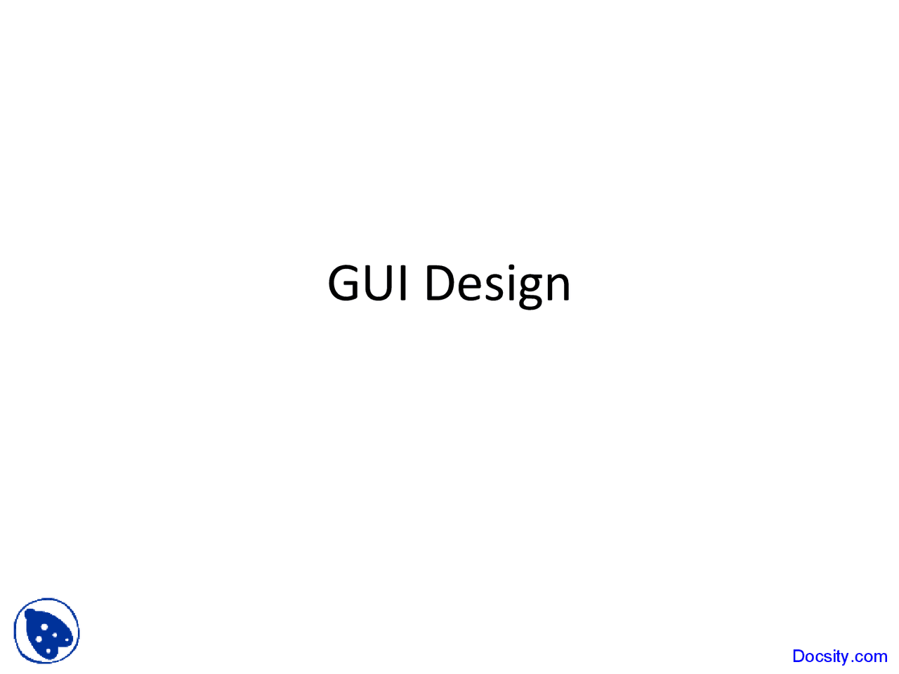Gui Design Advance Java Web Technology Lecture Slides Docsity