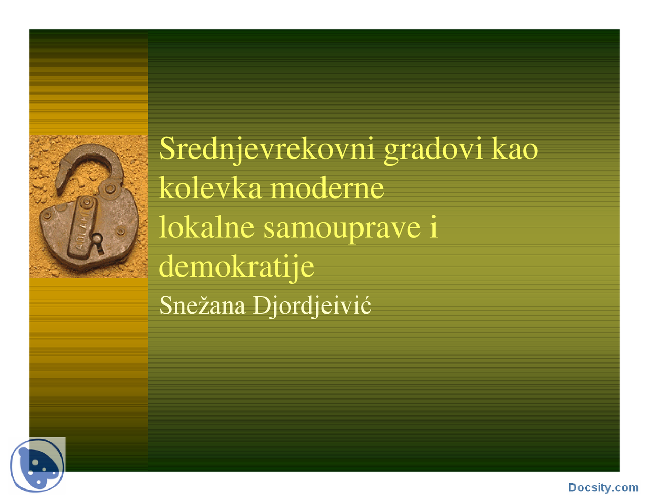 Srednjevekovni gradovi-slajdovi-Lokalna samouprava | Slajdovi' predlog ...
