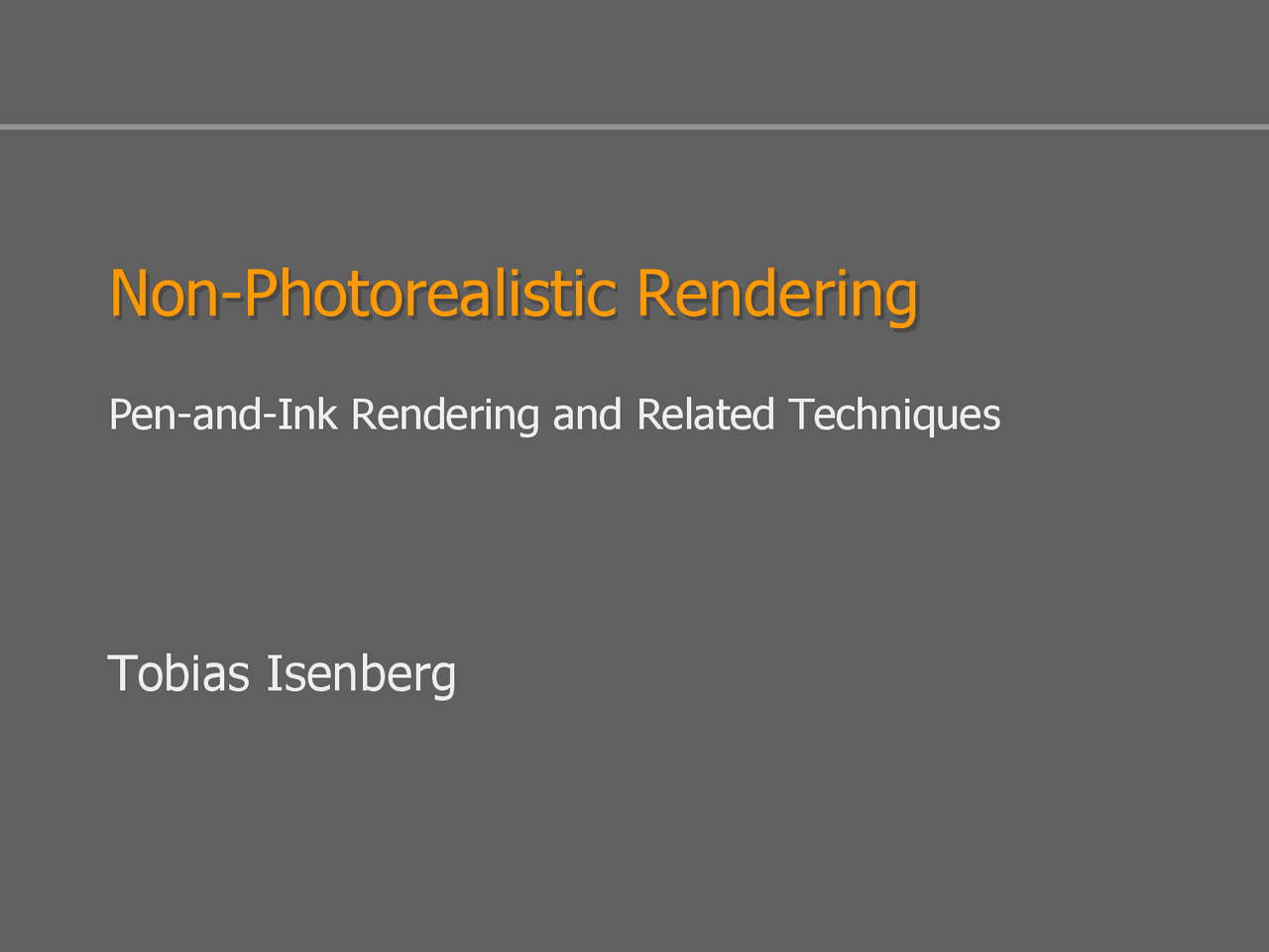 Pen And Ink Rendering Advanced Computer Graphics Lecture Slides Docsity