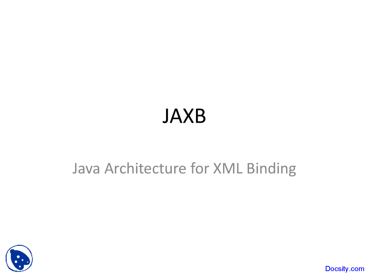Java Architecture For Xml Binding Advance Java Web Technology