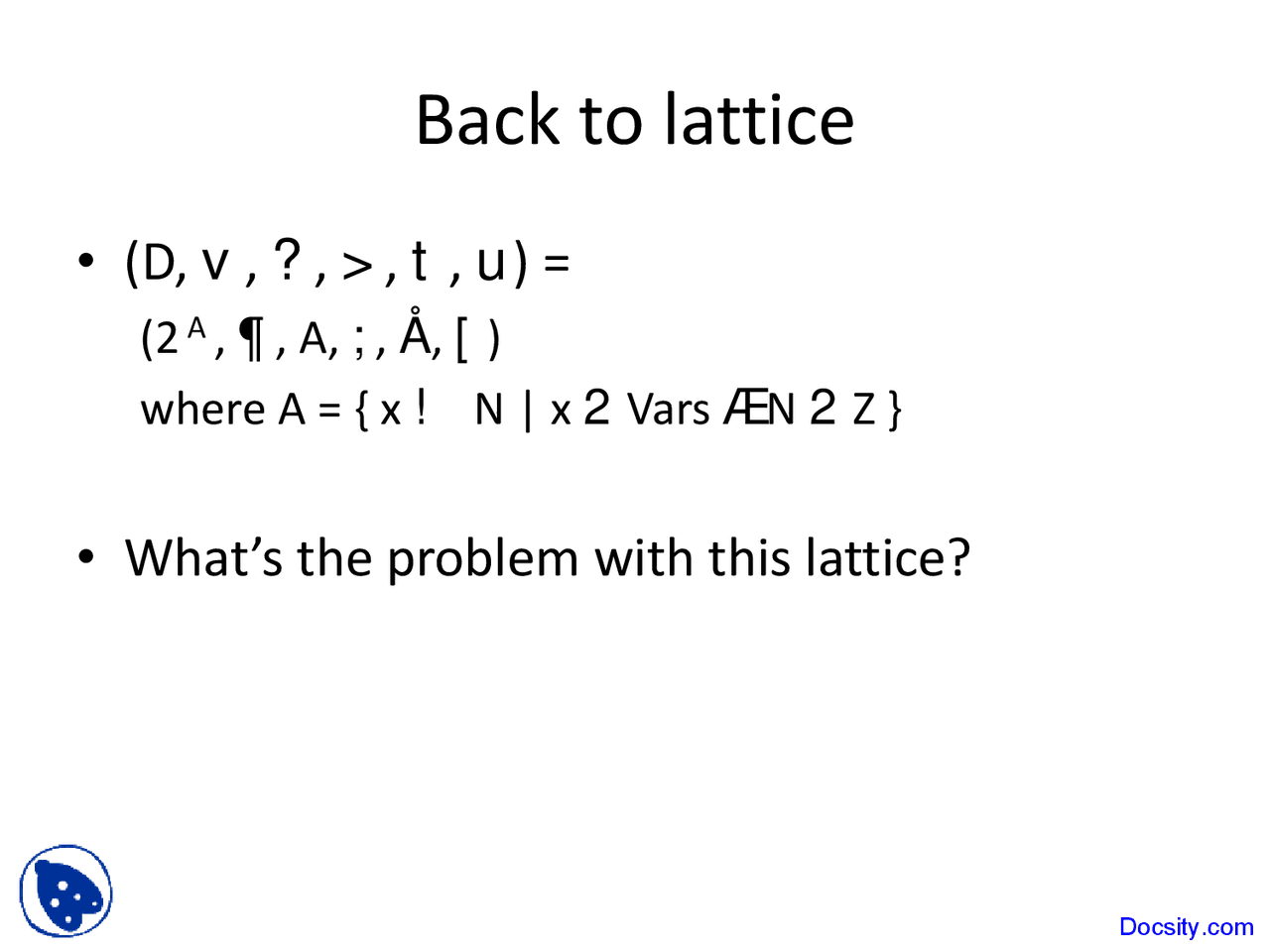 Back To Lattice Advanced Compiler Lecture Slides Docsity