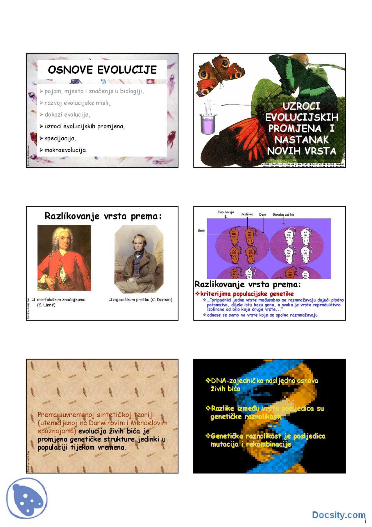 Osnove evolucije-Slajdovi-Biologija 1-Biologija PMF (7) | Slajdovi ...