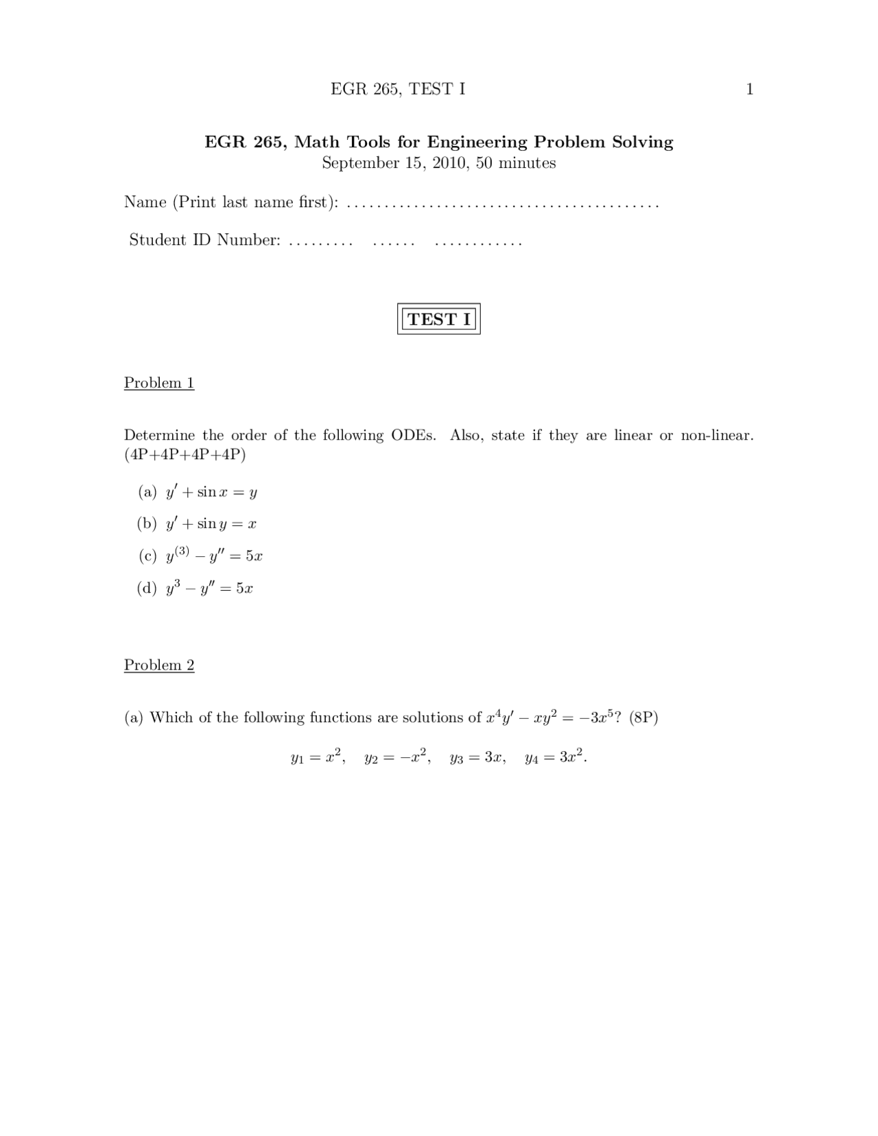 Content Of Existence Theorem Math Tools For Engineering Exam Docsity