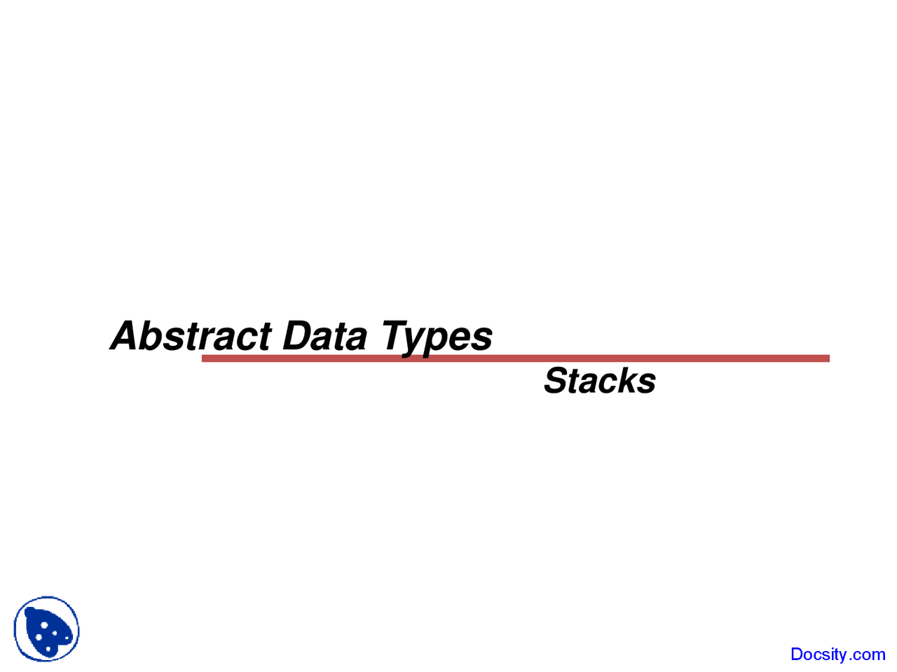Stacks Advanced Programming Lecture Slides Docsity