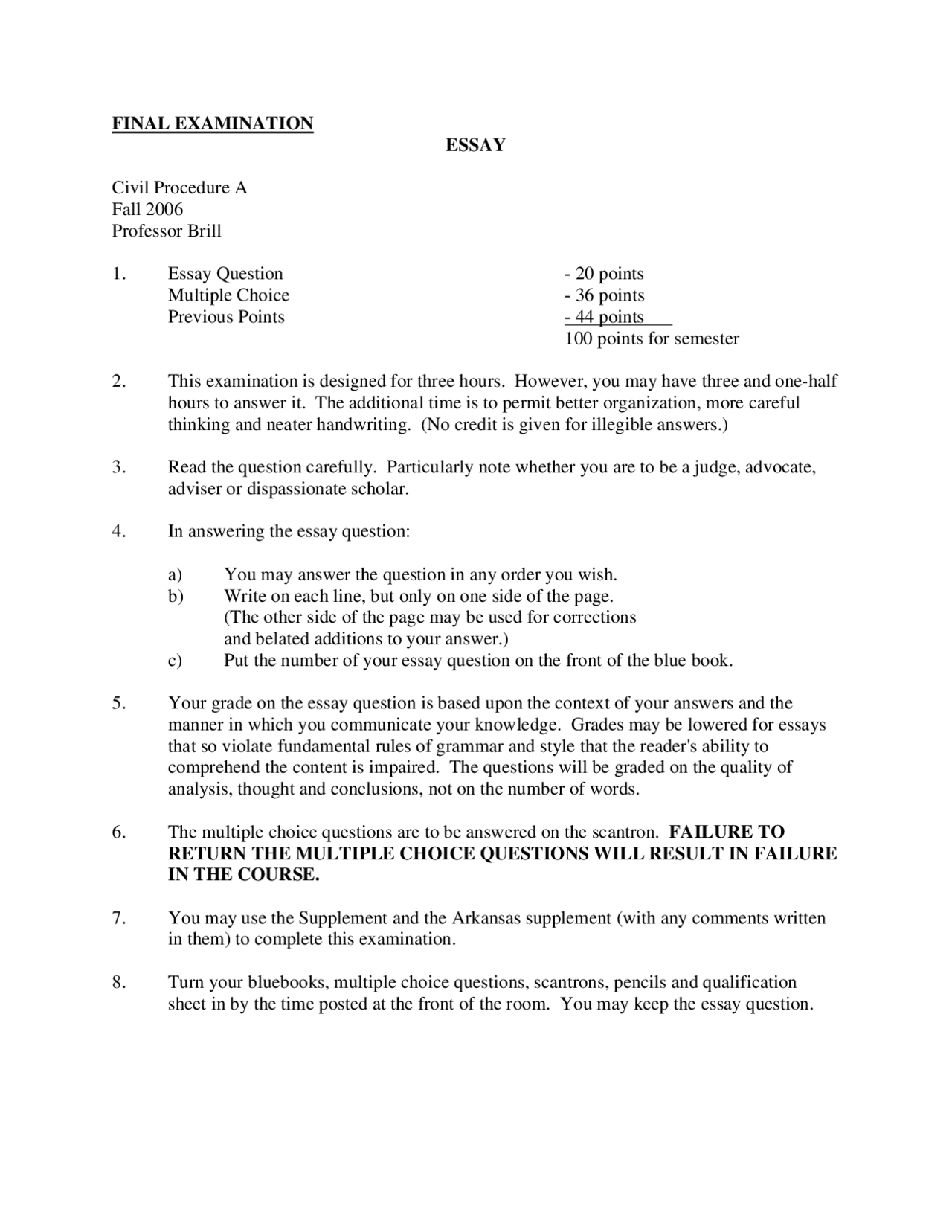 Acts Of Malpractice Civil Procedure Past Paper Docsity