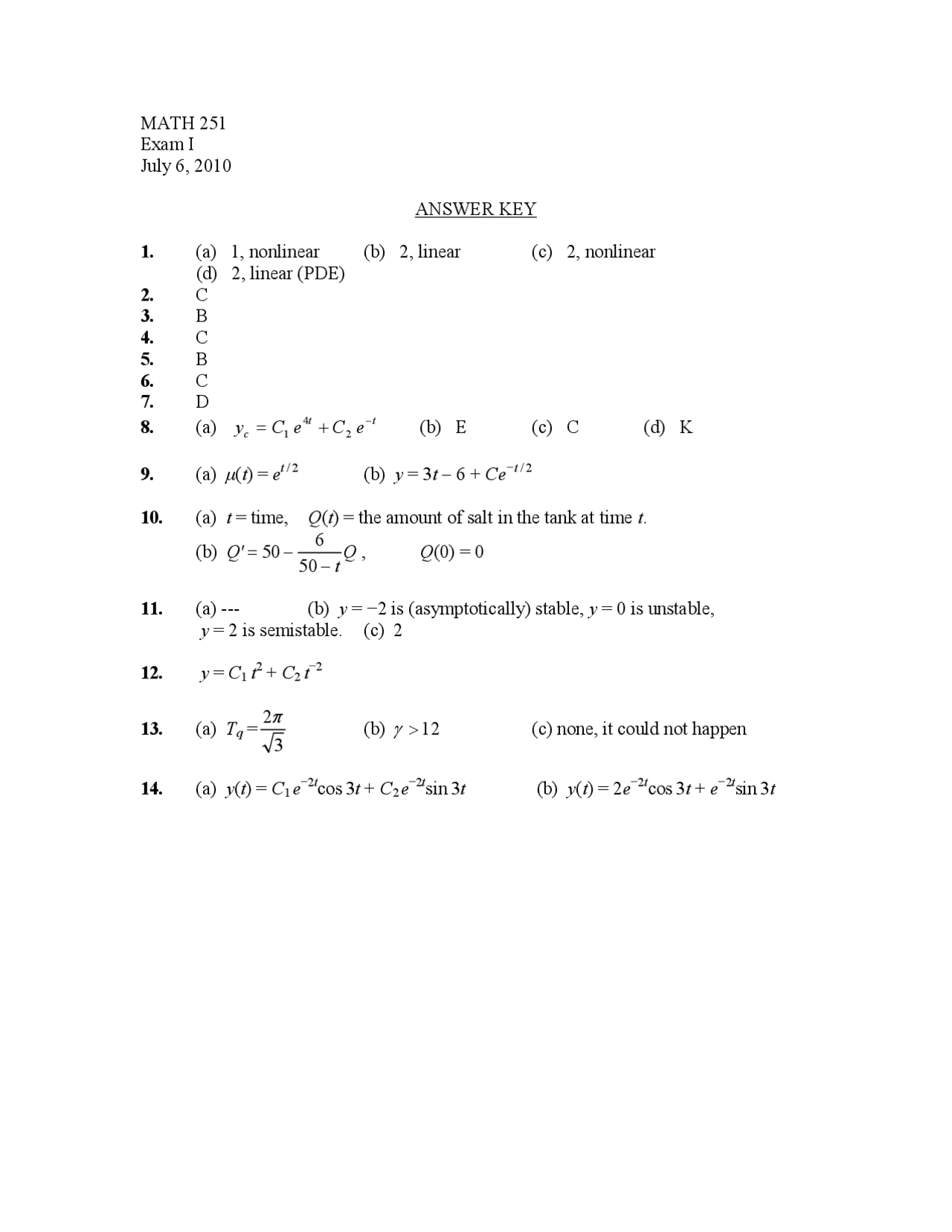 Guaranteed Ordinary And Partial Differential Equations Solved Exam