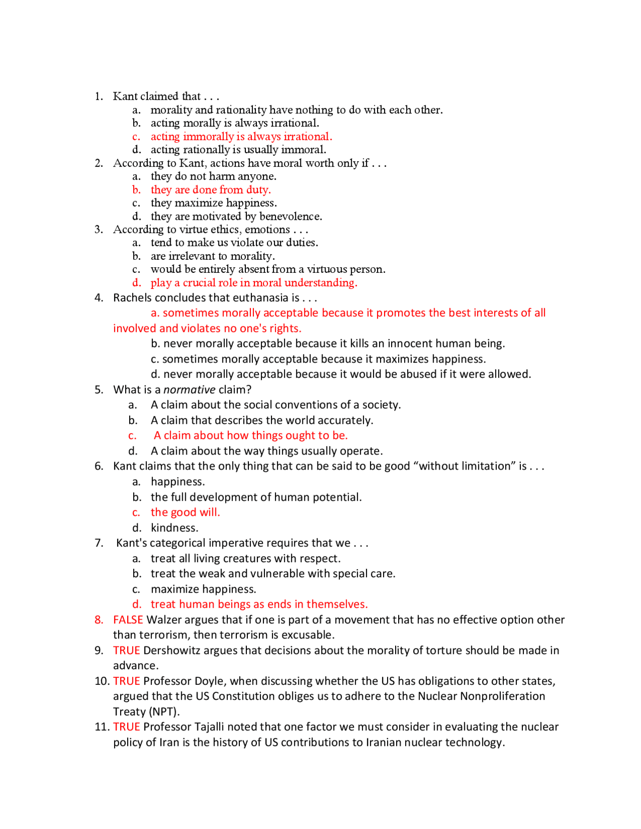 14 Questions With Solutions Ethics And Society Phil 1320 Docsity