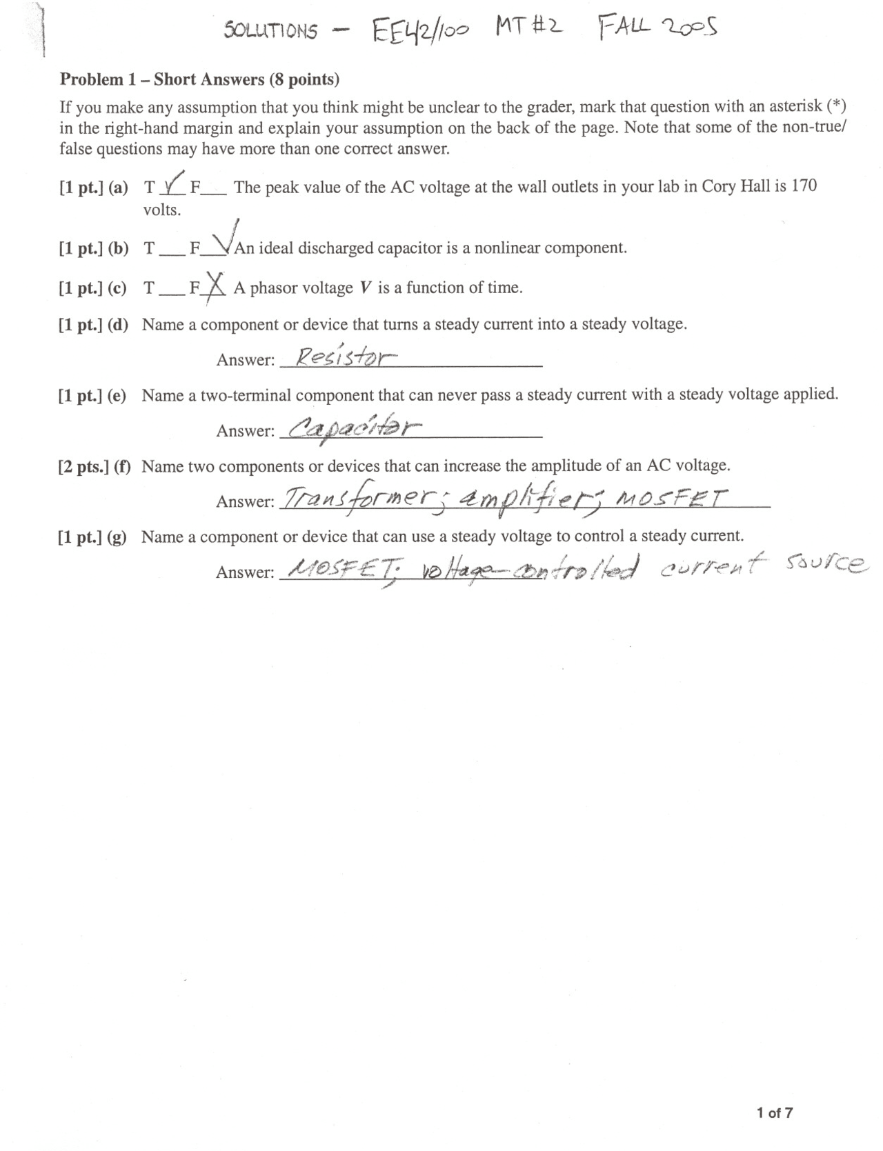 Voltage Electronic Techniques For Engineering Solved Exam Docsity