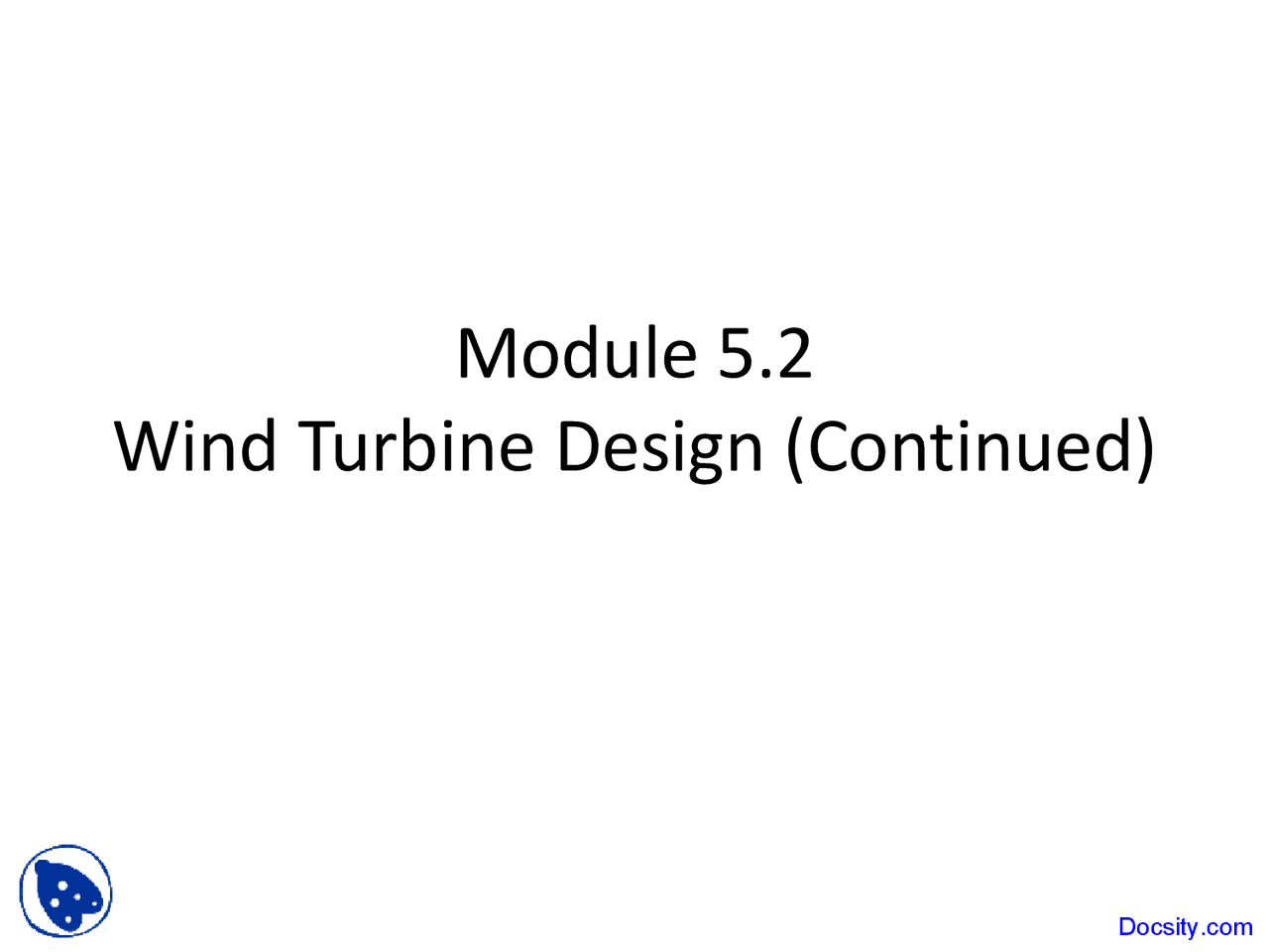 Rotor Design Wind Engineering Lecture Slides Docsity